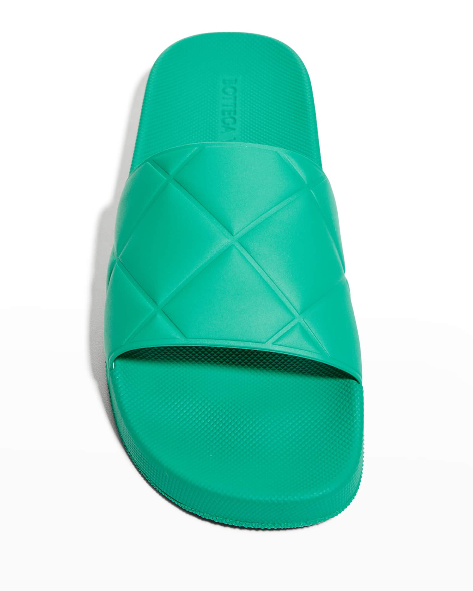 Bottega Veneta The Slider Puffy Pool Sandals | Neiman Marcus