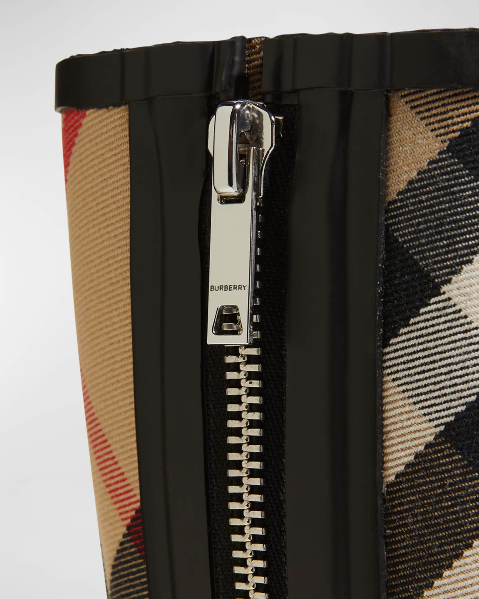 Burberry Zane Vintage Check Harness Rain Boots | Neiman Marcus