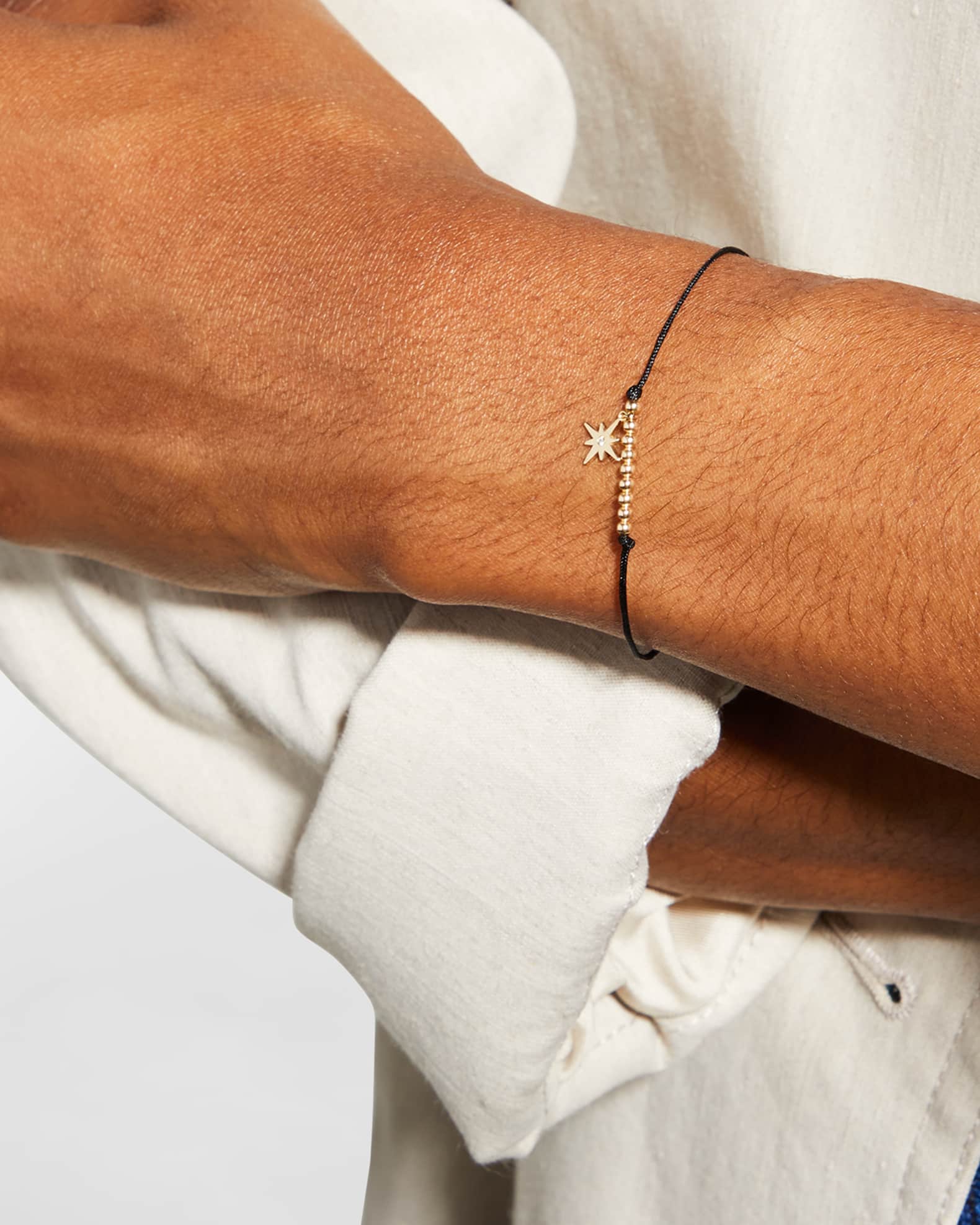 Sydney Evan Diamond Starburst Pull-Cord Bracelet | Neiman Marcus