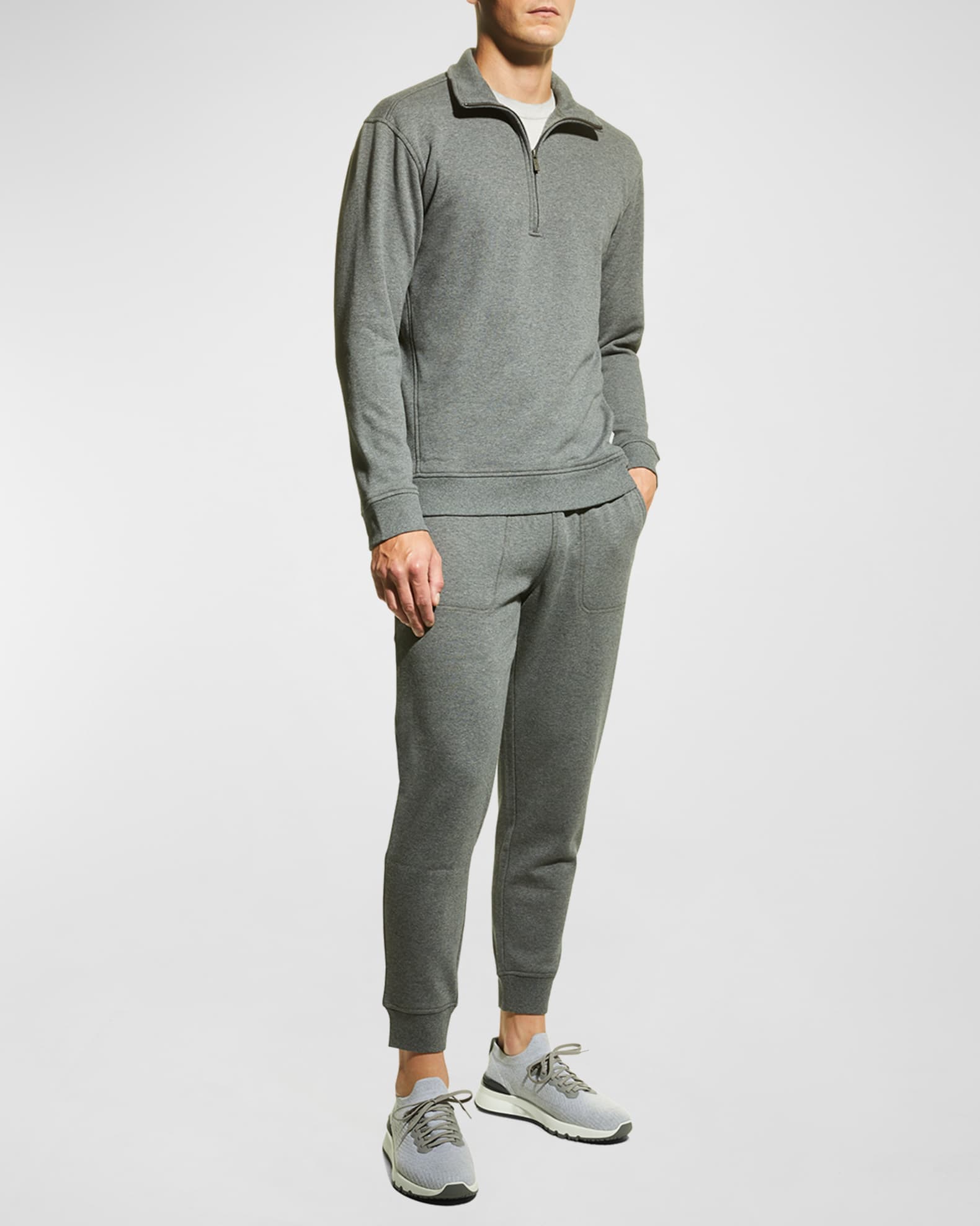 UGG Men's Zeke Fleece Quarter-Zip Sweater | Neiman Marcus