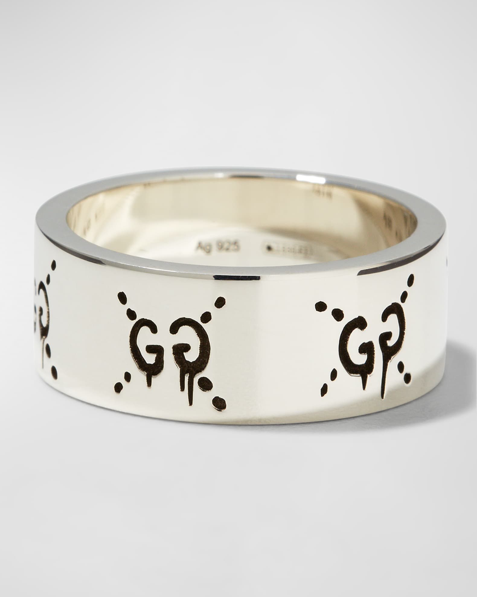 Gucci Men's Sterling Silver Ghost Ring, Size 10.5 | Neiman Marcus