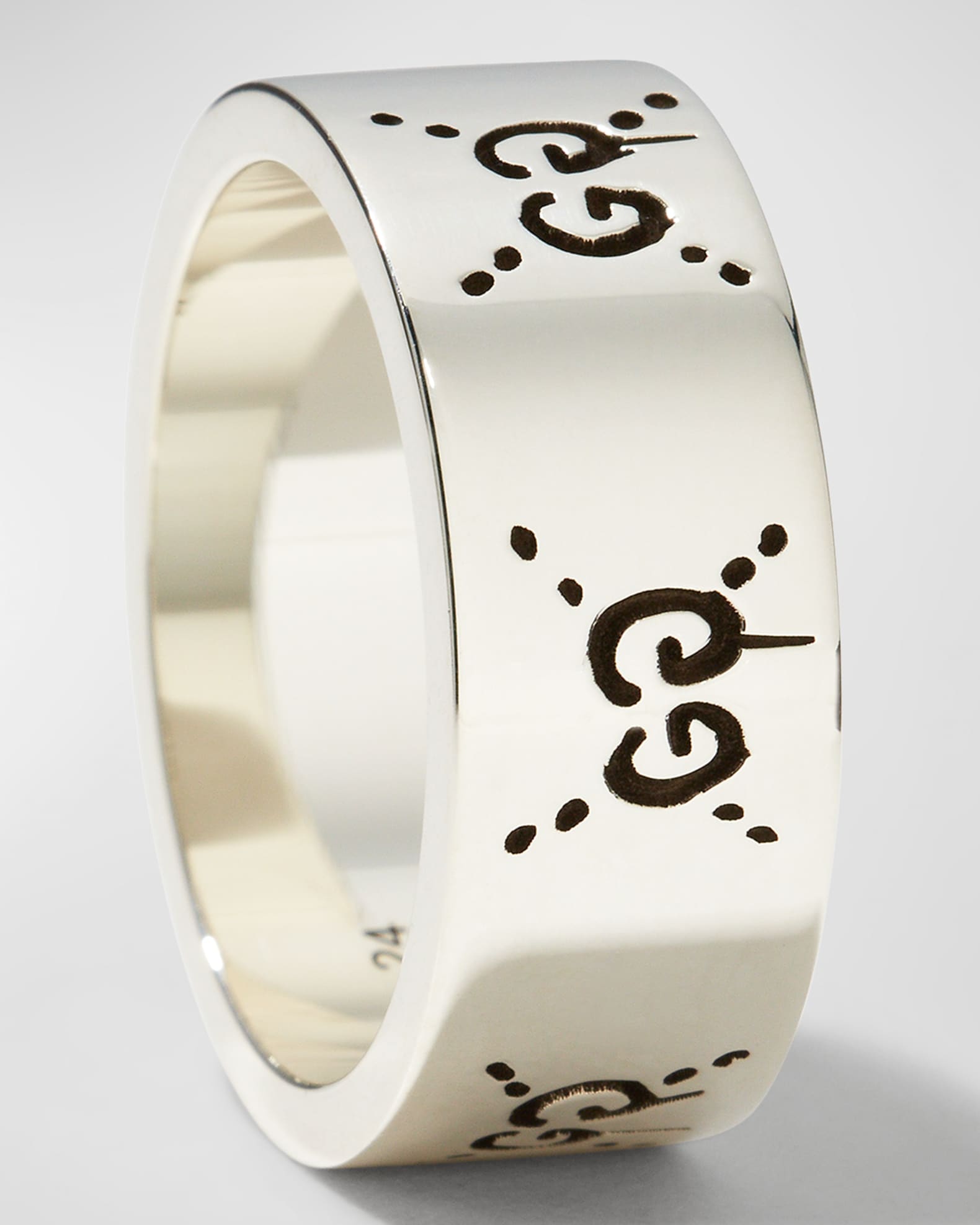 Gucci Men's Sterling Silver Ghost Ring, Size 10.5 | Neiman Marcus