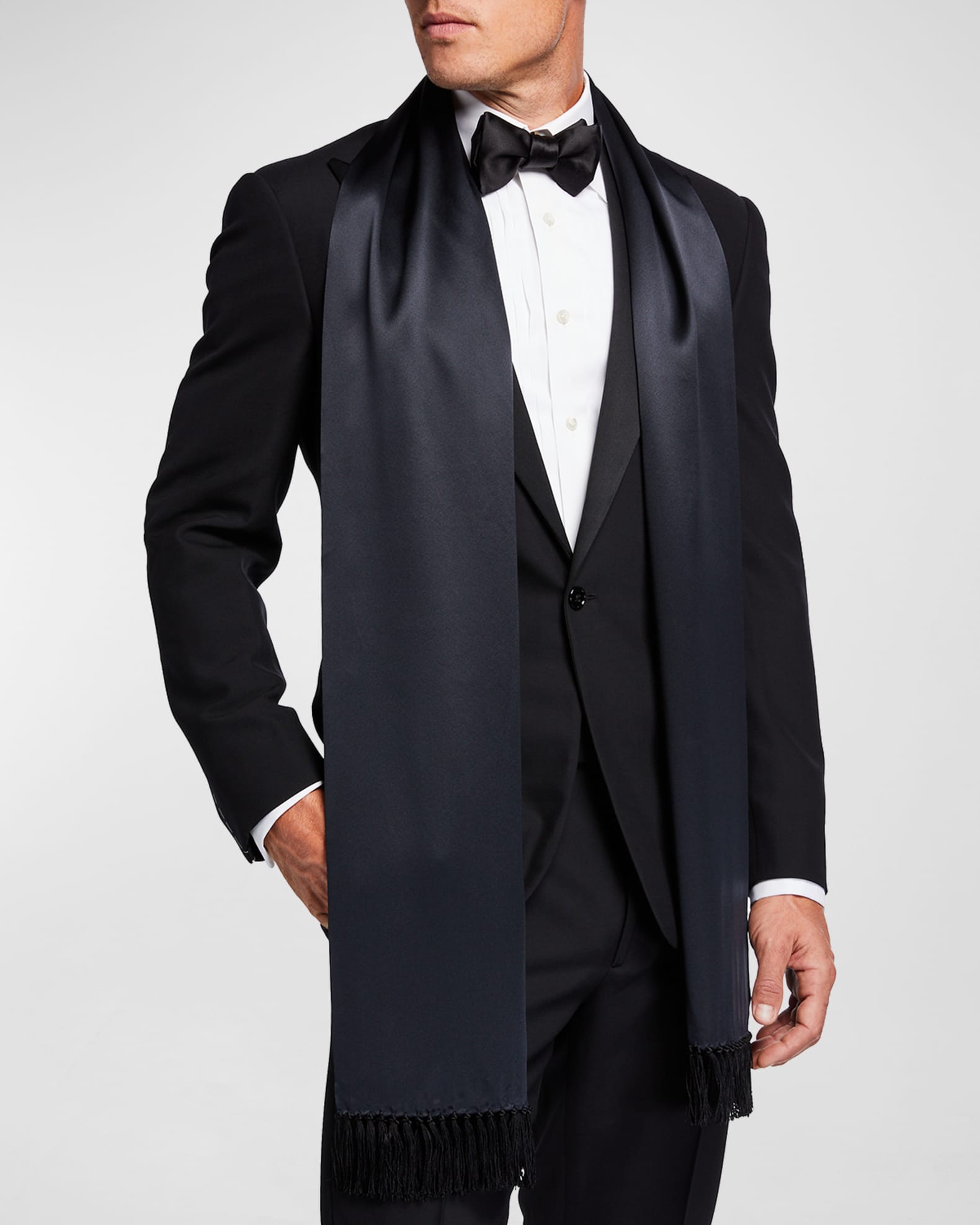 Stefano Ricci Men's Solid Silk Scarf | Neiman Marcus