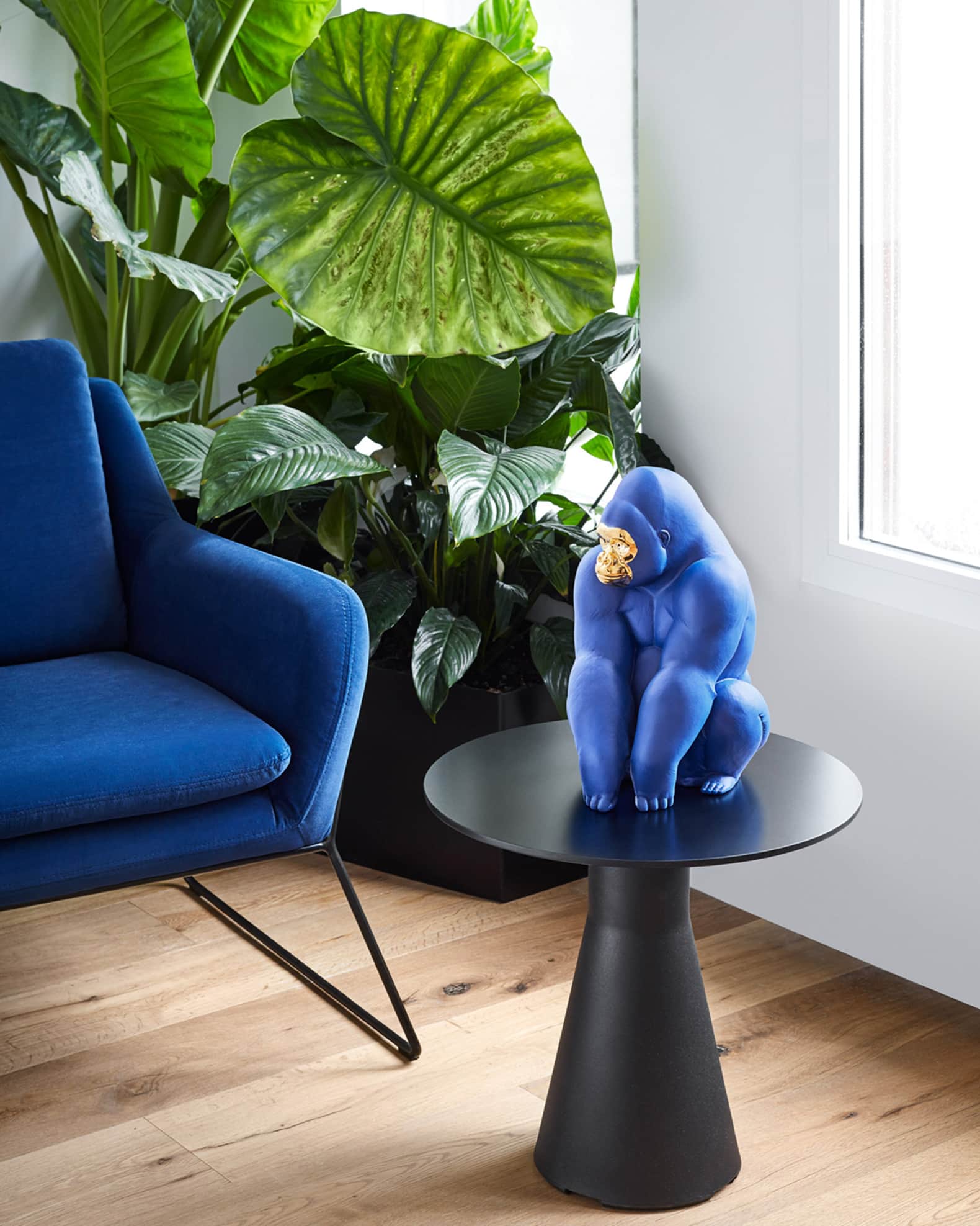 Lladro Blue Gold Gorilla Figurine | Neiman Marcus
