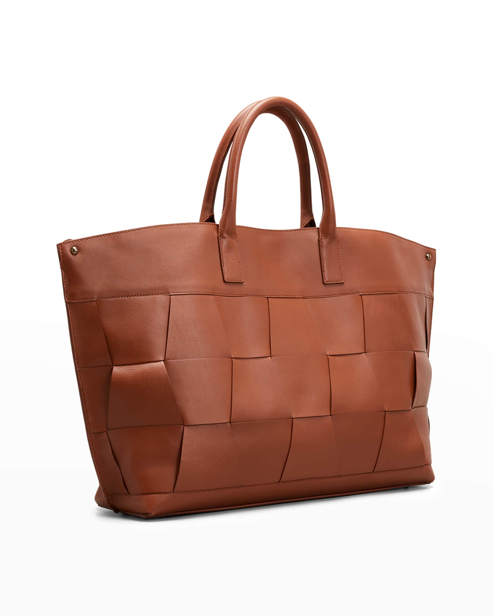 Akris Ai Medium Woven Top Handle Tote Bag | Neiman Marcus