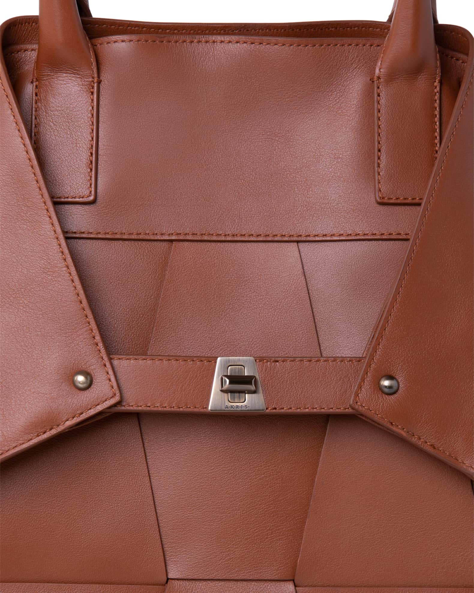 Akris Ai Medium Woven Top Handle Tote Bag | Neiman Marcus