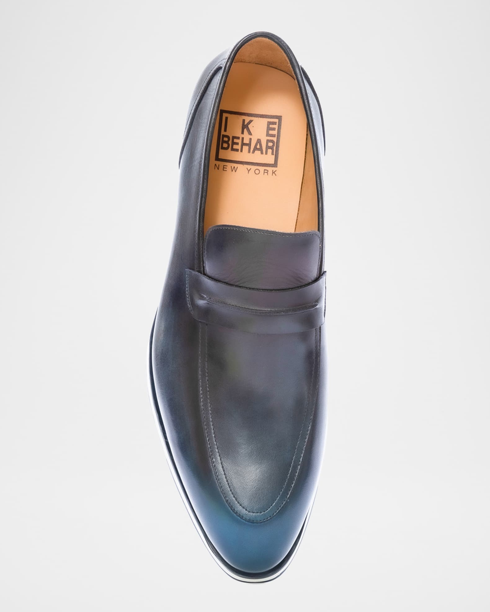 Ike Behar Men's Mannoir Leather Loafers | Neiman Marcus