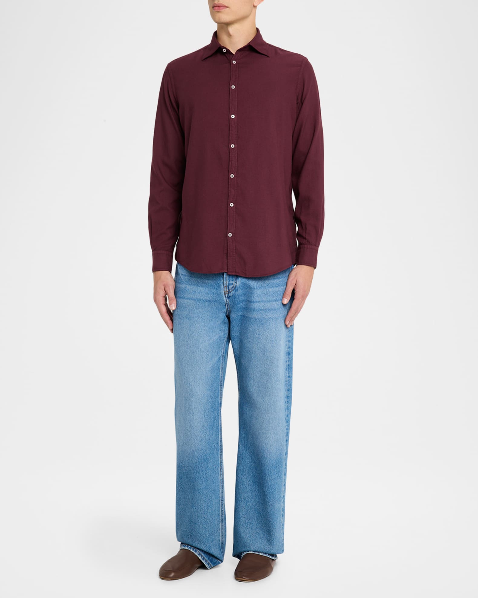 Massimo Alba Men's Genova Solid Sport Shirt | Neiman Marcus