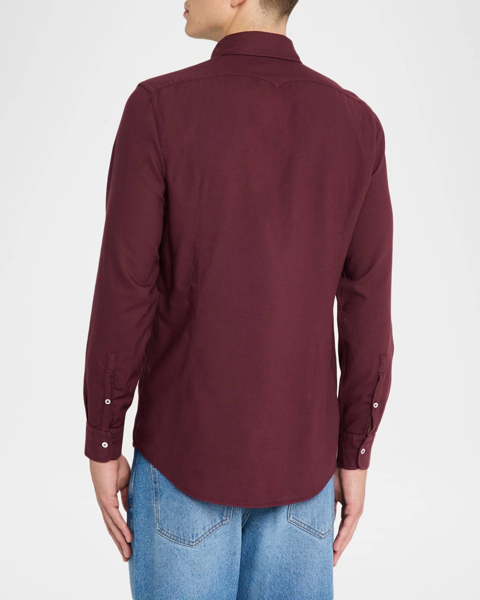 Massimo Alba Men's Genova Solid Sport Shirt | Neiman Marcus
