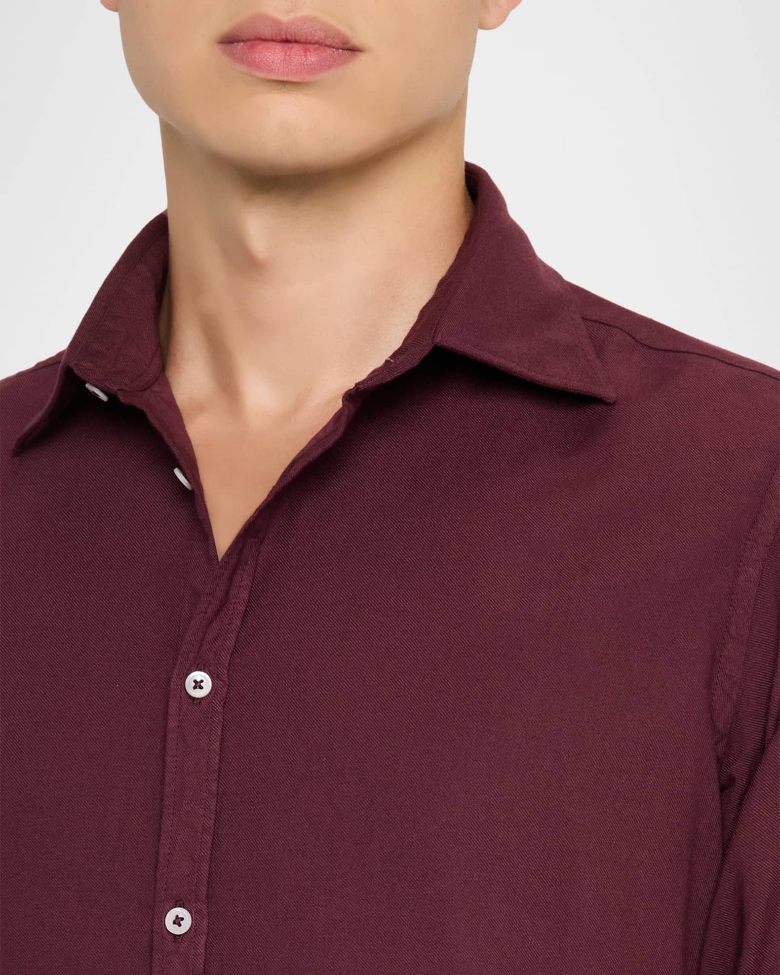 Massimo Alba Men's Genova Solid Sport Shirt | Neiman Marcus