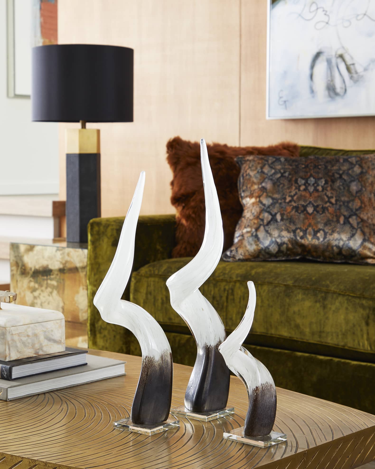 Global Views Glass Horns, Set of 3 | Neiman Marcus