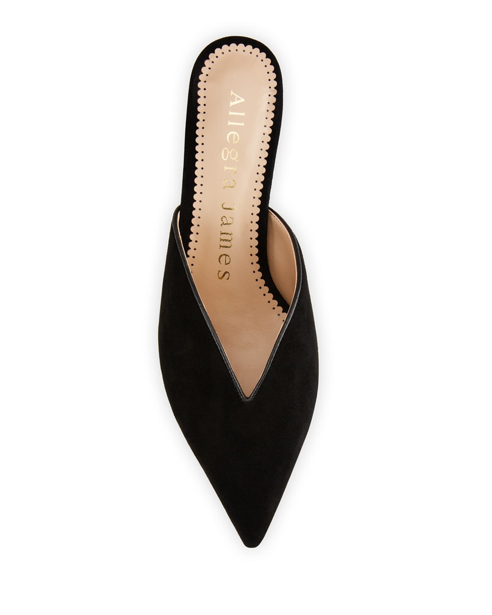 Allegra James Fiona Suede Slide Mules | Neiman Marcus