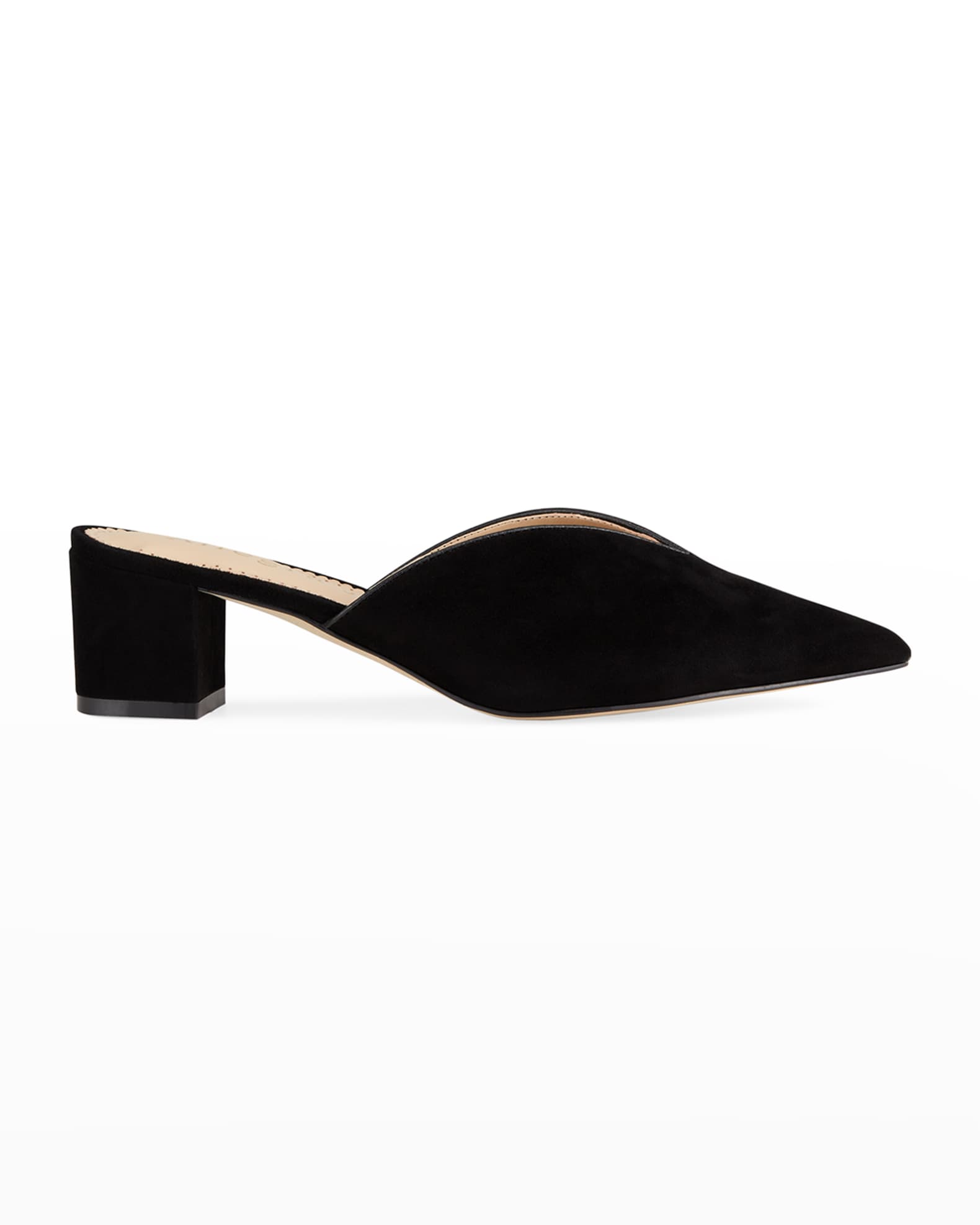 Allegra James Fiona Suede Slide Mules | Neiman Marcus