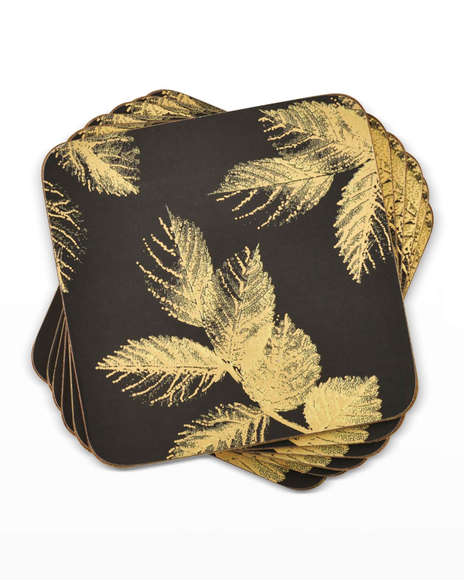 Sara Miller Sara Miller Etched Leaves Coasters, Set of 6 | Neiman Marcus