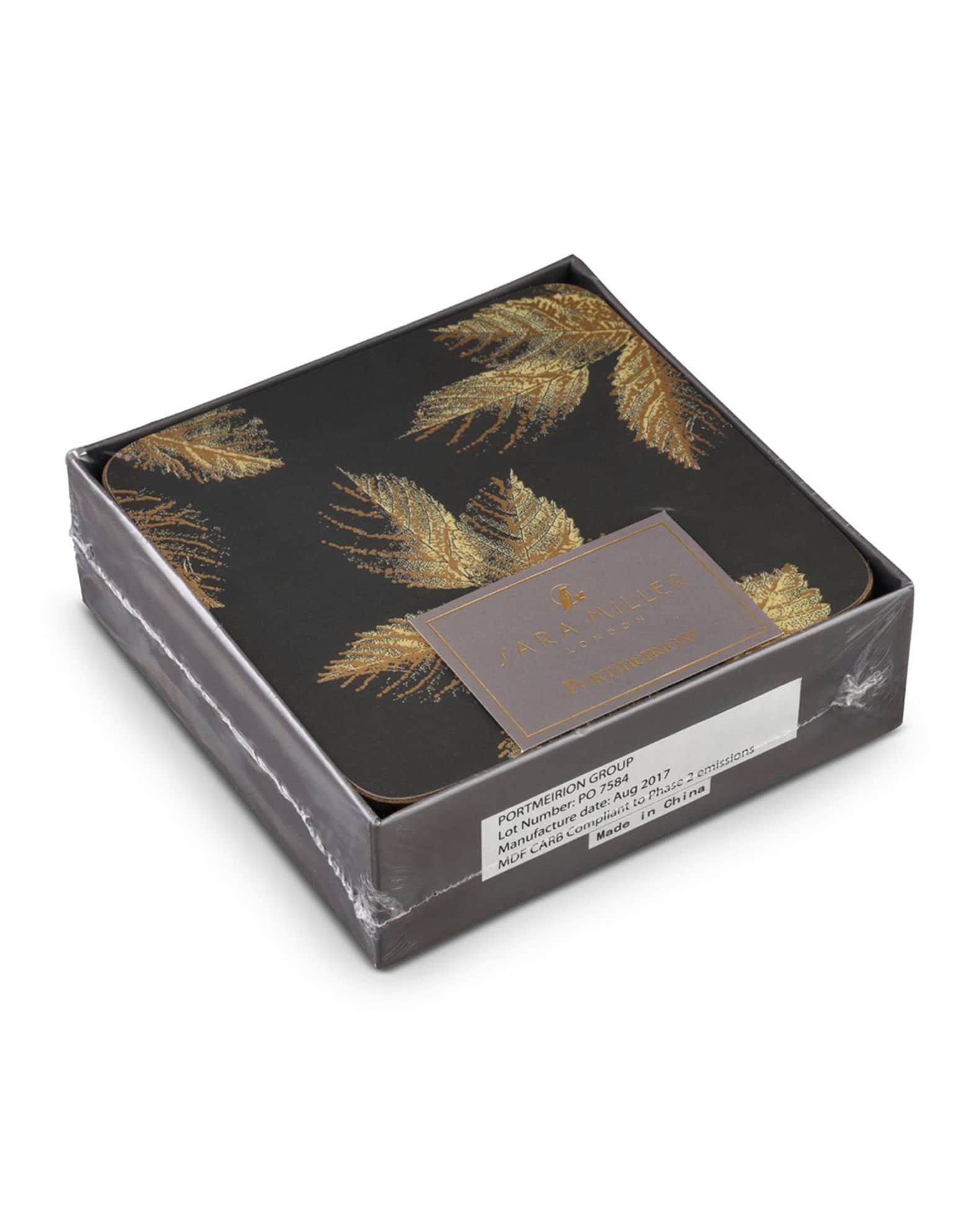Sara Miller Sara Miller Etched Leaves Coasters, Set of 6 | Neiman Marcus