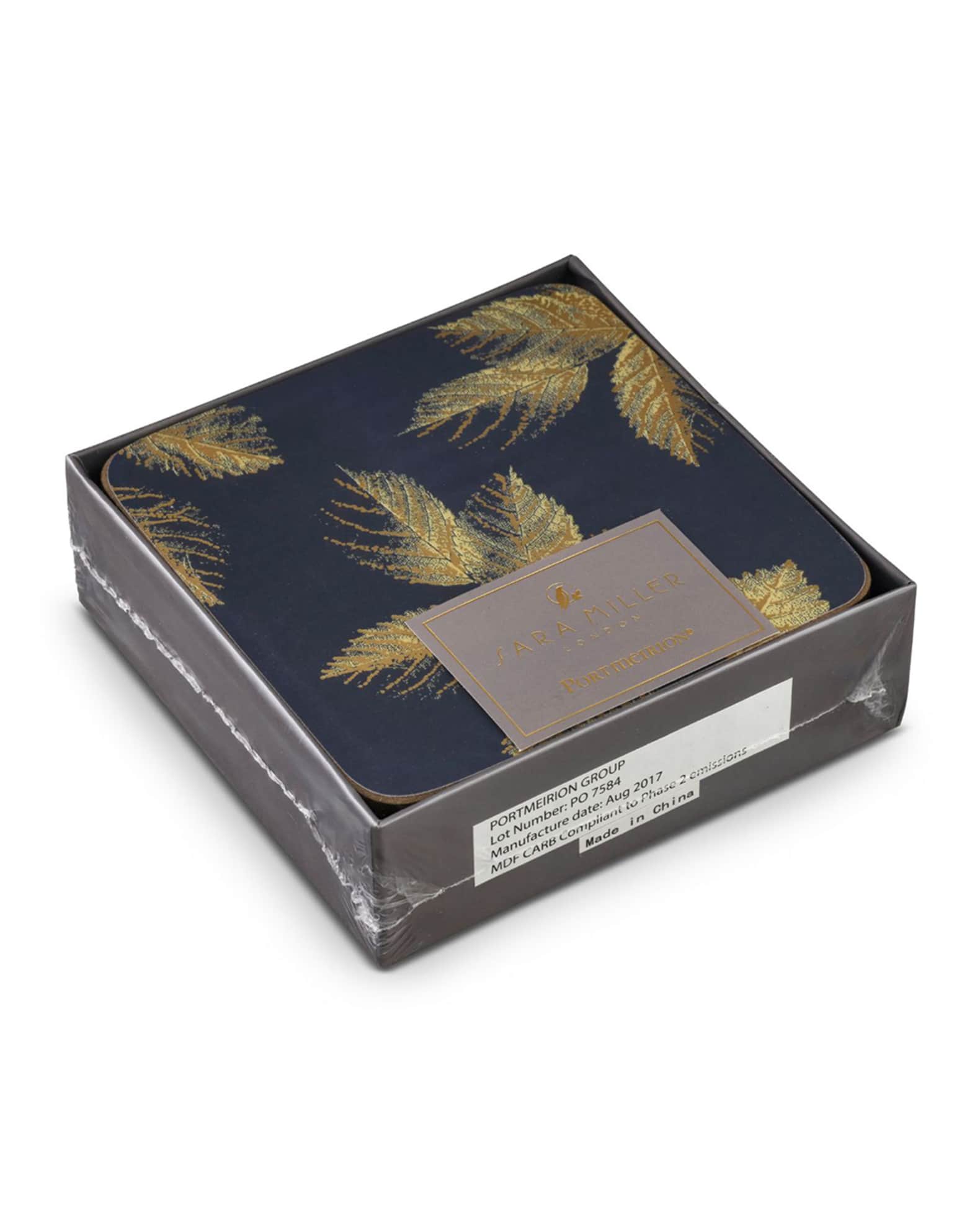 Sara Miller Sara Miller Etched Leaves Coasters, Set of 6 | Neiman Marcus