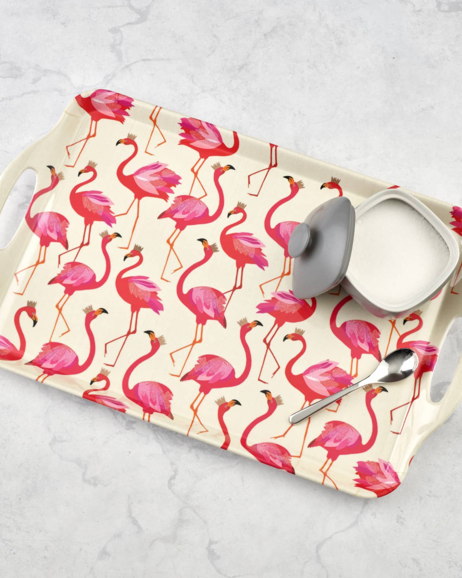 Sara Miller Sara Miller Flamingo Large Handled Melamine Tray | Neiman ...
