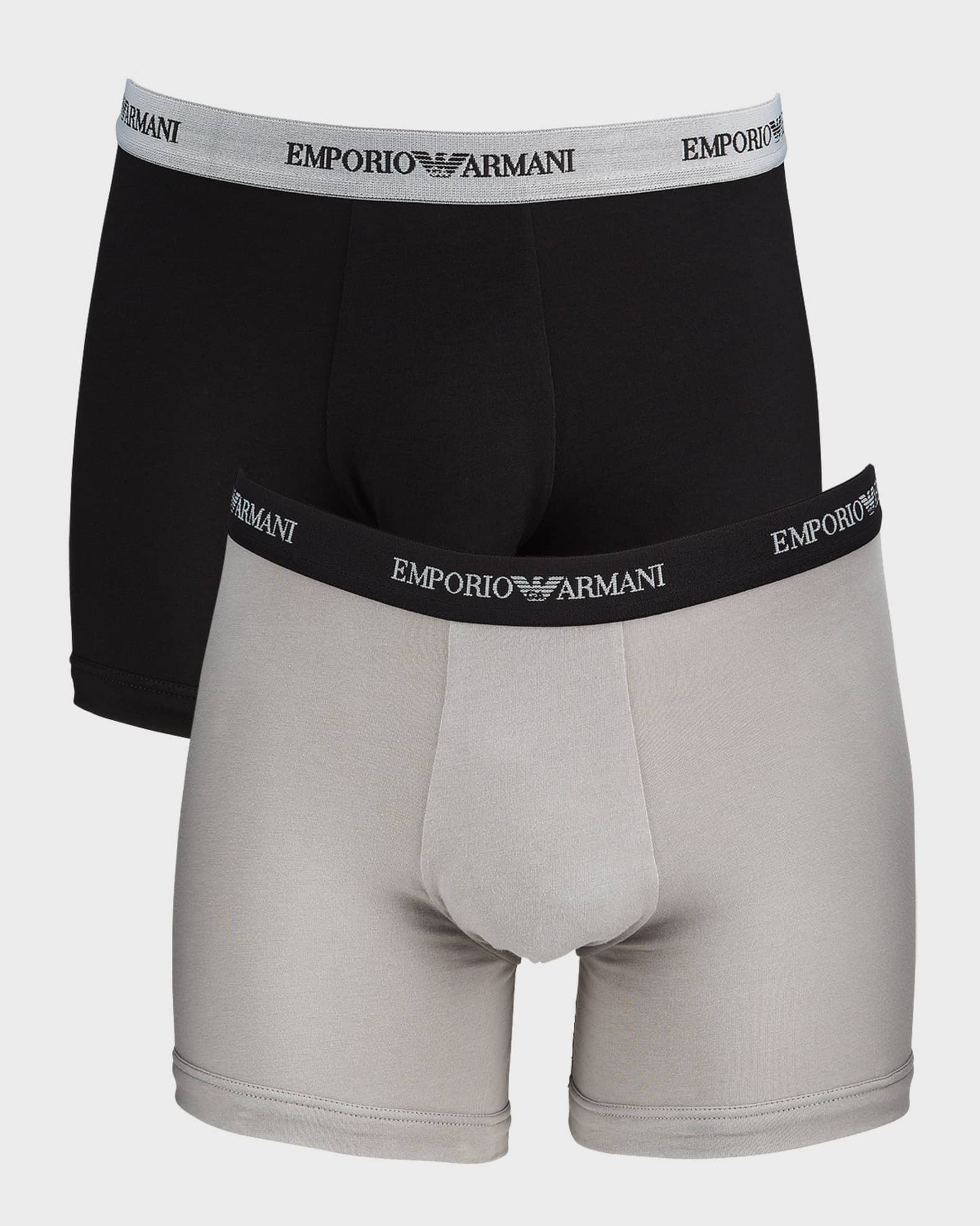 Emporio Armani Men s 2 Pack Stretch Cotton Logo Printed Boxer Briefs