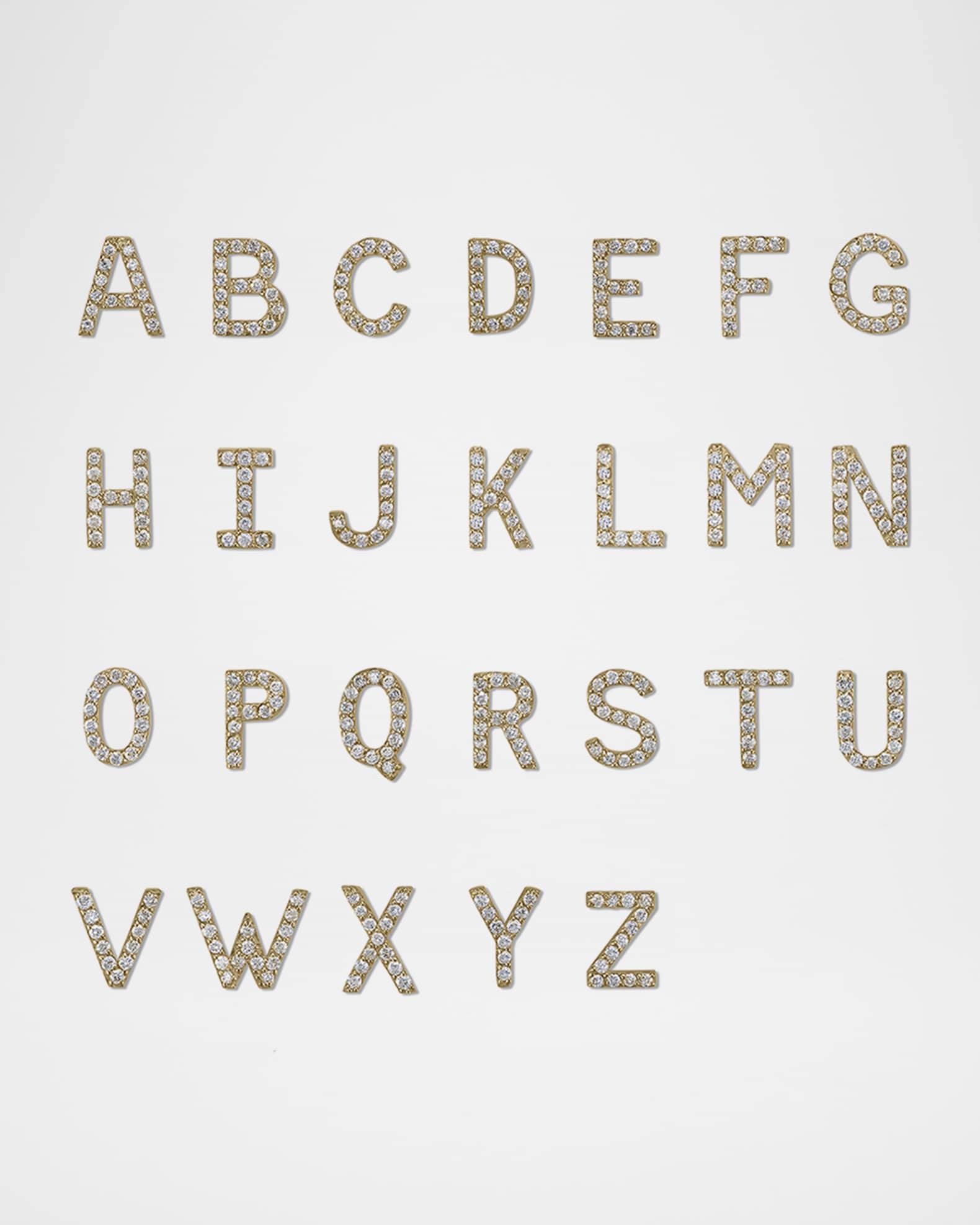 Sarah Chloe Amelia 14k Gold Diamond Stackable Initial Ring | Neiman Marcus