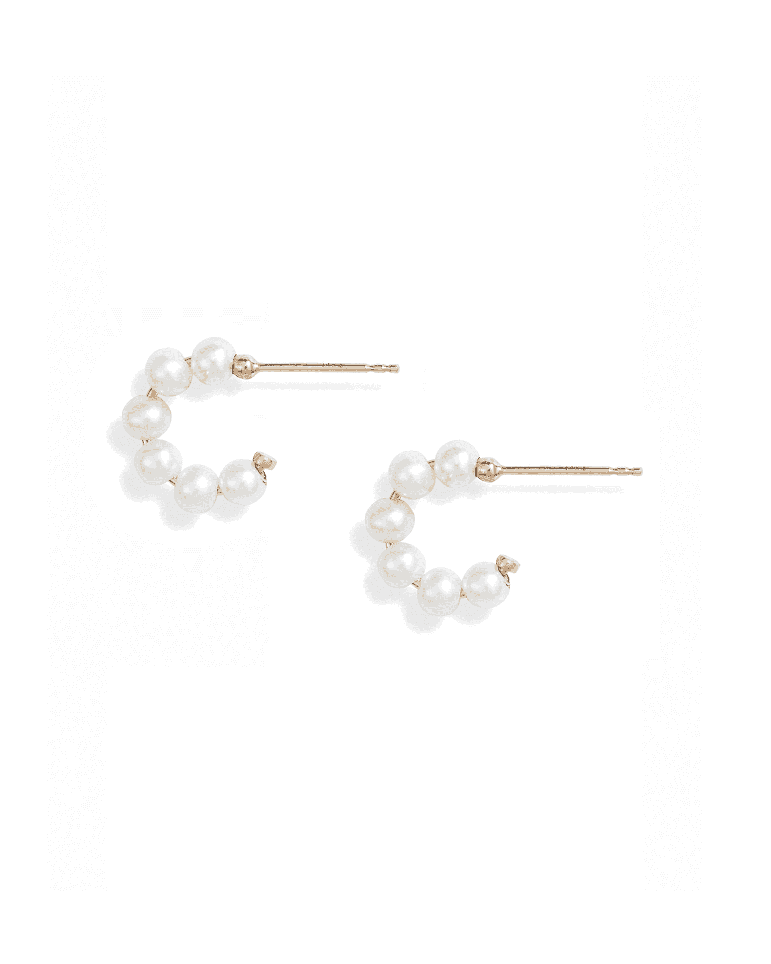POPPY FINCH 14k Gold Baby Pearl Mini Hoop Earrings | Neiman Marcus