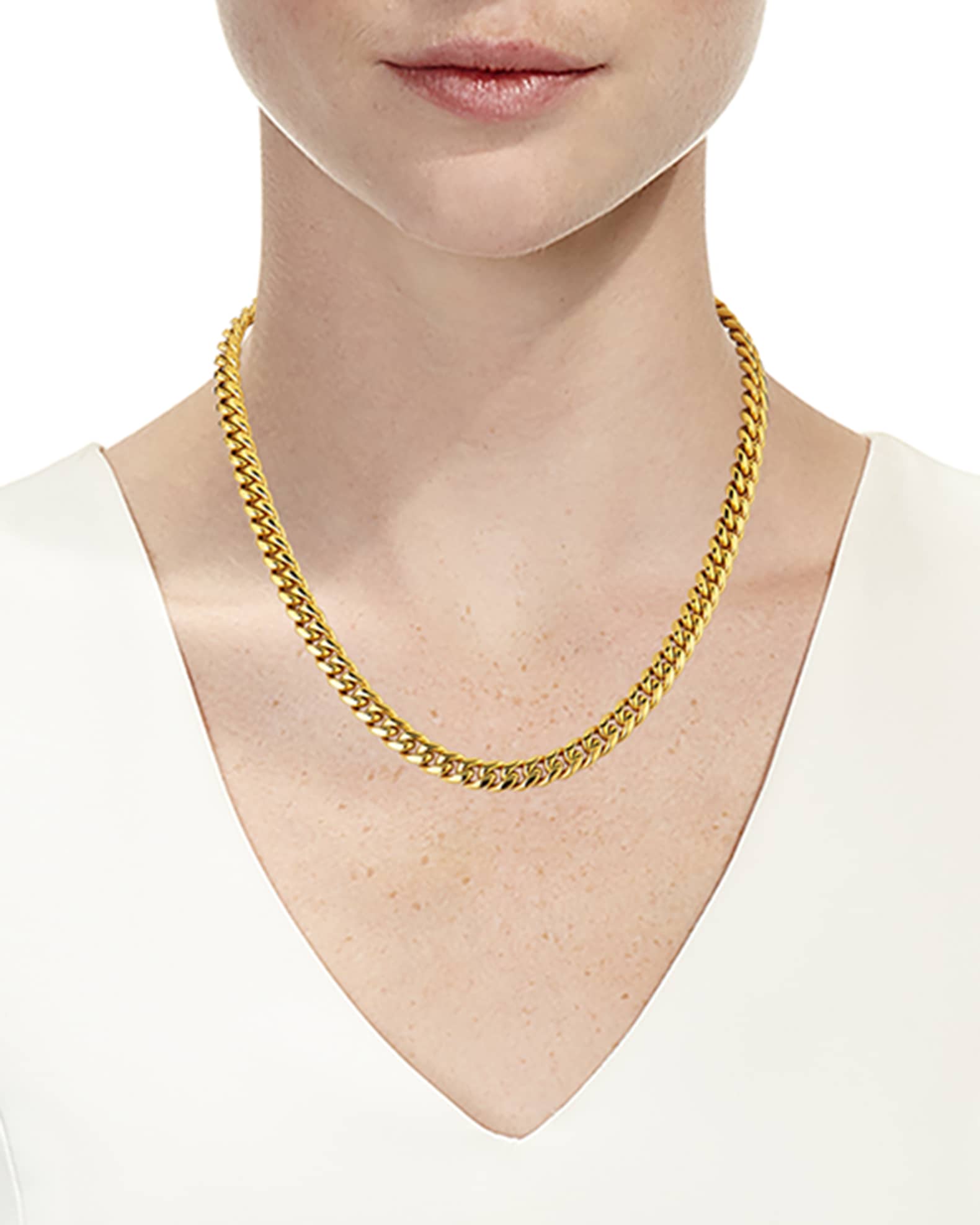 FALLON Ruth Curb Chain Necklace, 8mm | Neiman Marcus