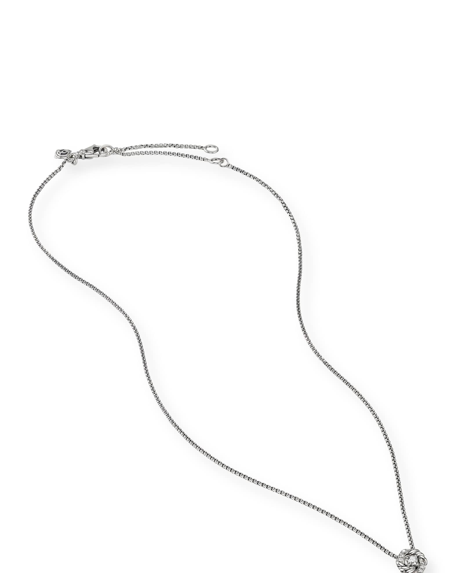 David Yurman Petite Infinity Pendant Necklace with Diamonds | Neiman Marcus