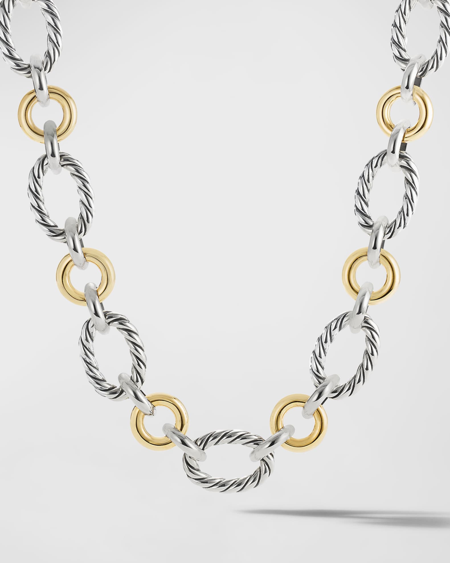 David Yurman Cable and Smooth Chain Link Necklace | Neiman Marcus