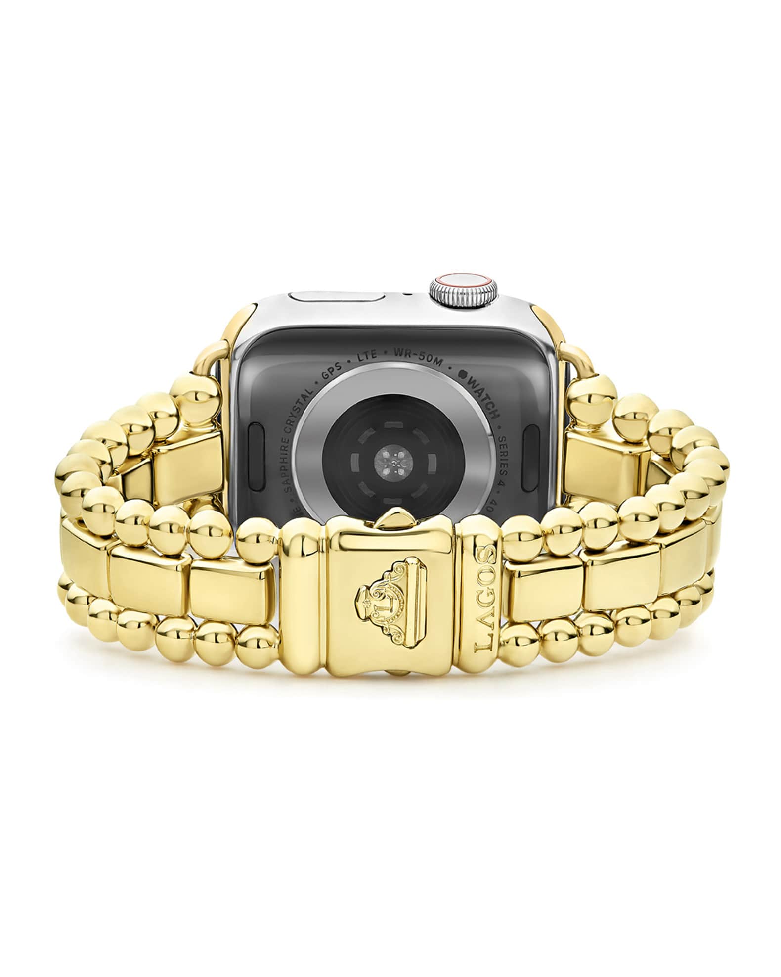 LAGOS Smart Caviar 18k Gold Apple Watch Bracelet, 38-44mm | Neiman Marcus