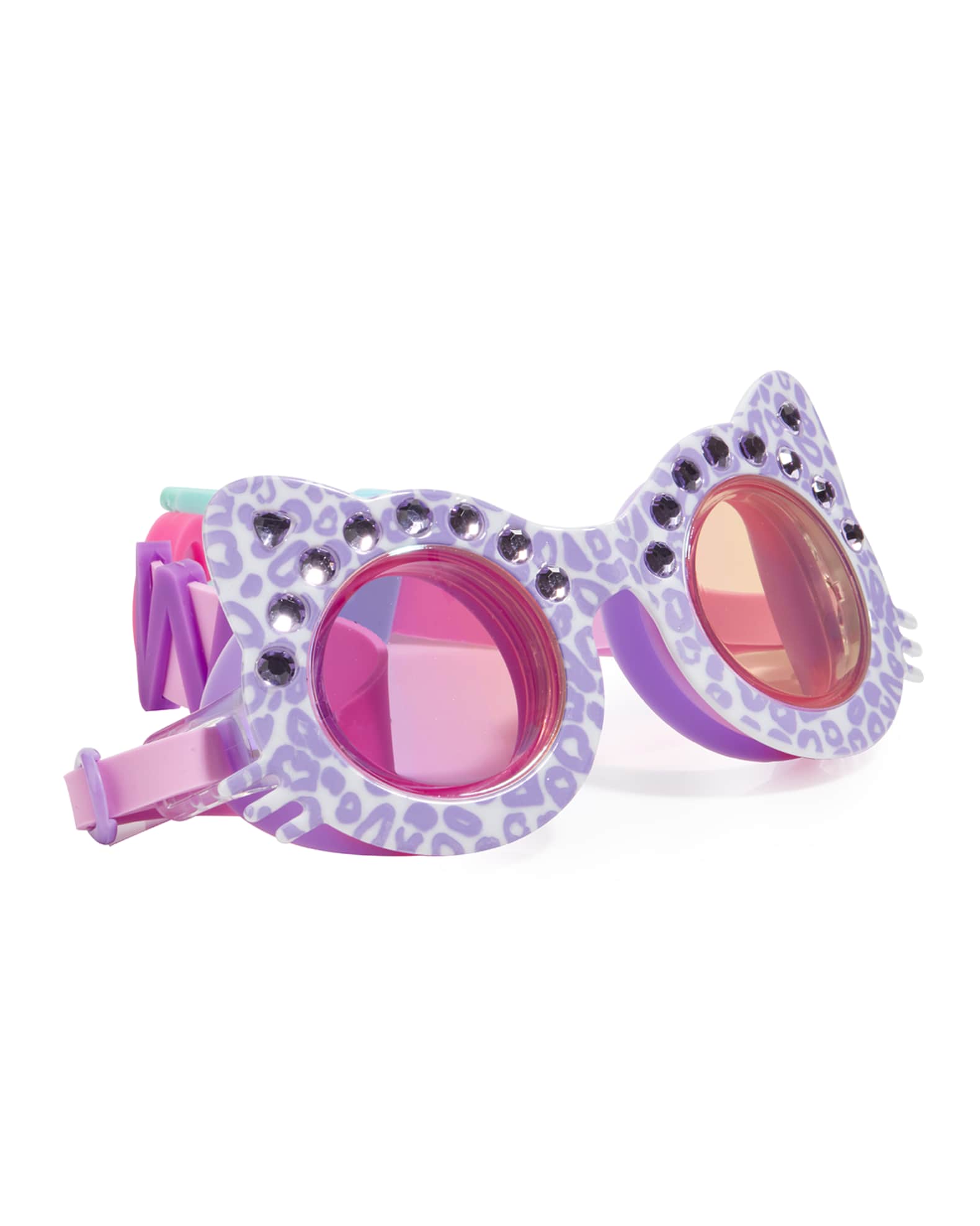 Bling2o Kid's Purr-fect Cat's Meow Rhinestone Swim Goggles | Neiman Marcus