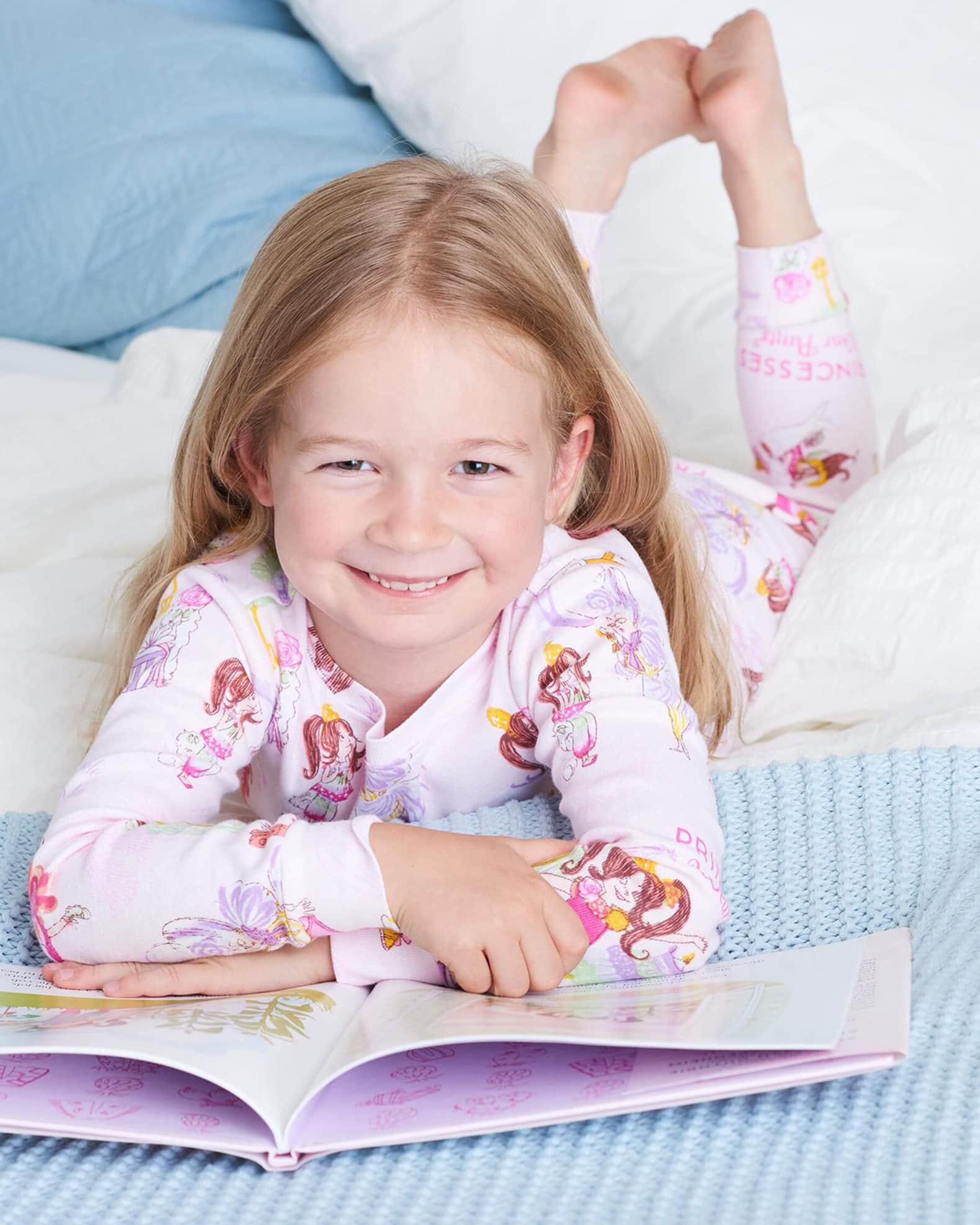 Books To Bed Kid's Princesses Wear Pants Printed Pajama Gift Set, Size ...