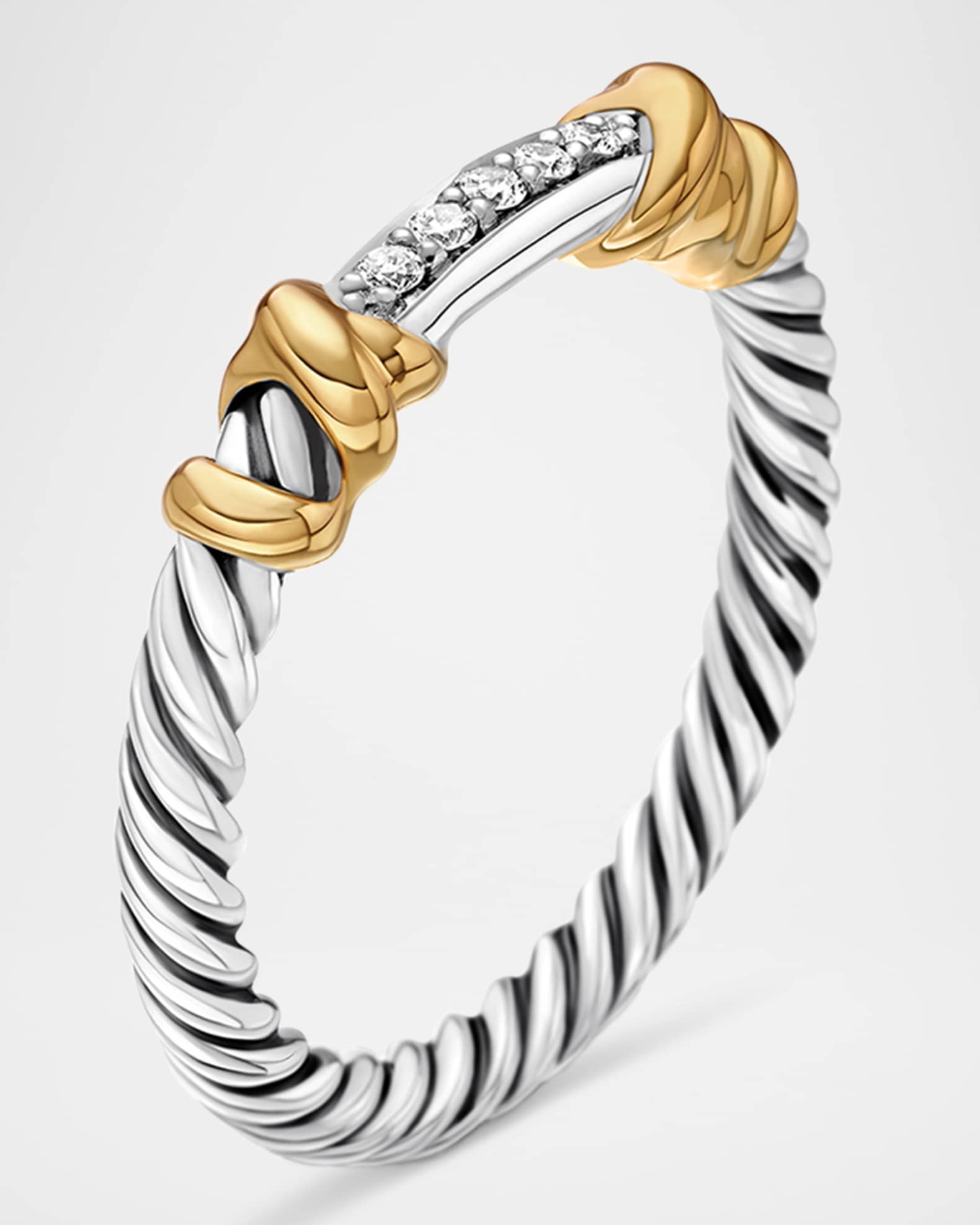 David Yurman Petite Helena Wrap Ring with Diamonds and 18K Gold in ...