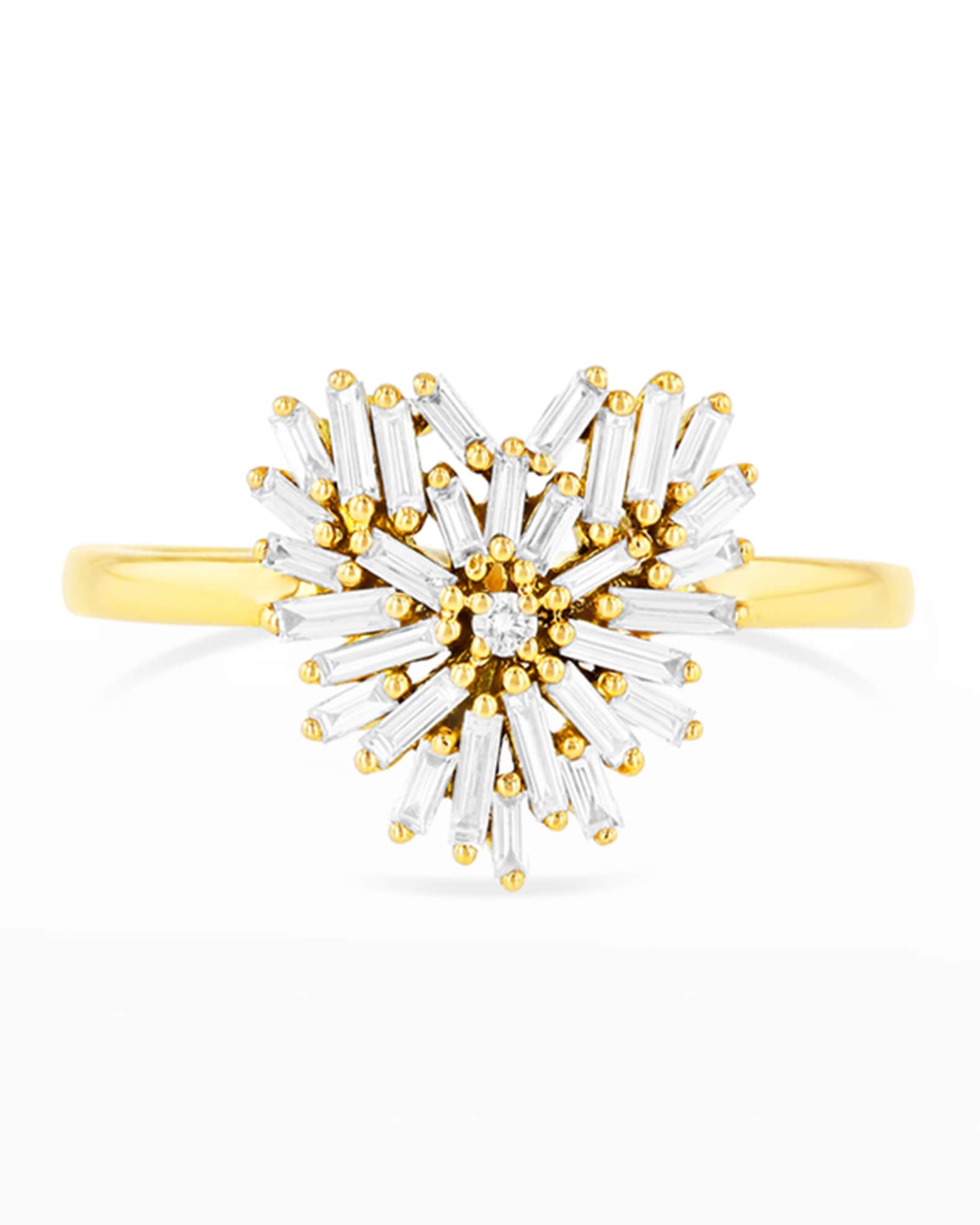Suzanne Kalan 18k Diamond Mini Heart Ring | Neiman Marcus