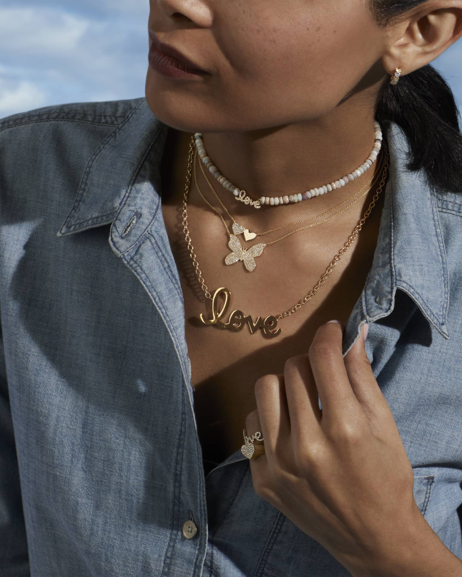 Sydney Evan 14k Love Script Earring, Single | Neiman Marcus