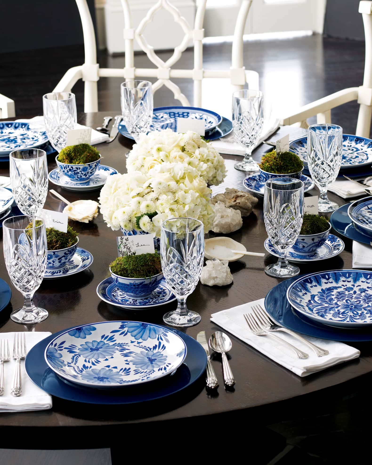 white dining set plates