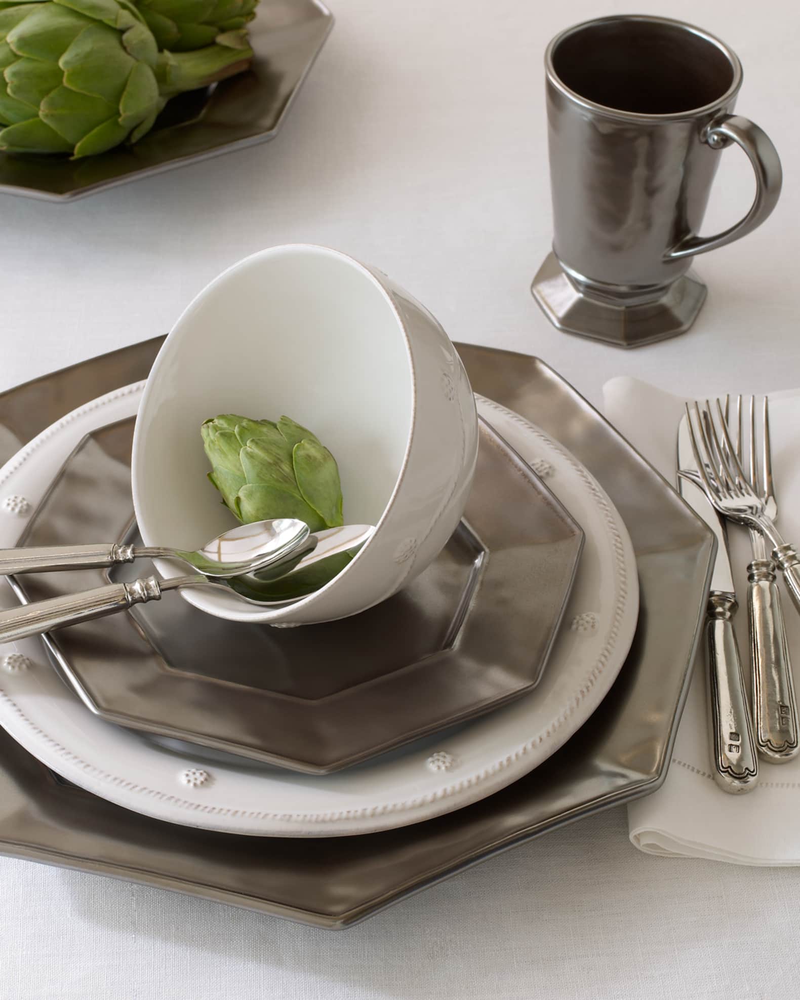 Pewter Stoneware Dinnerware Collection | Neiman Marcus