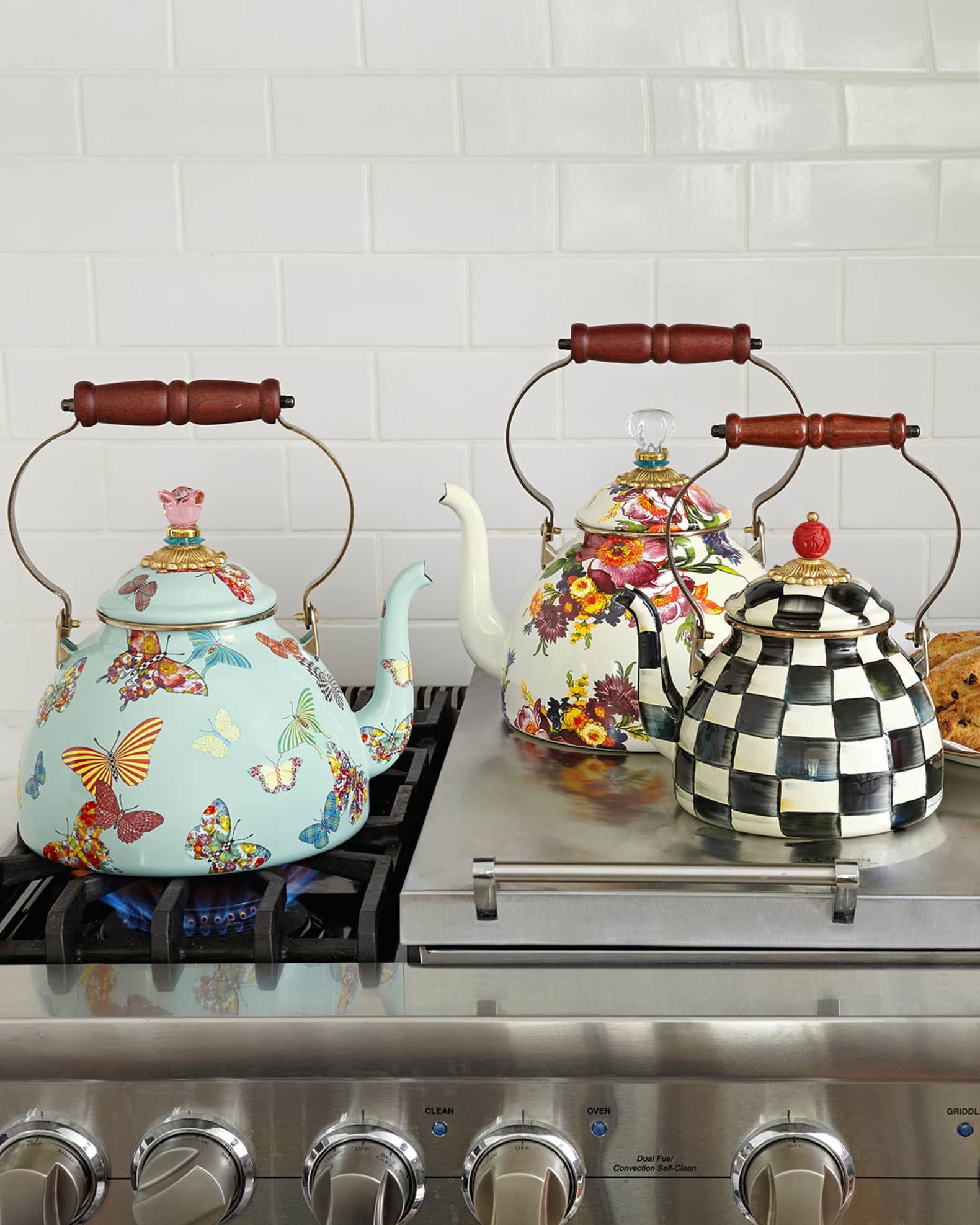 Courtly Check Tea Kettles | Neiman Marcus