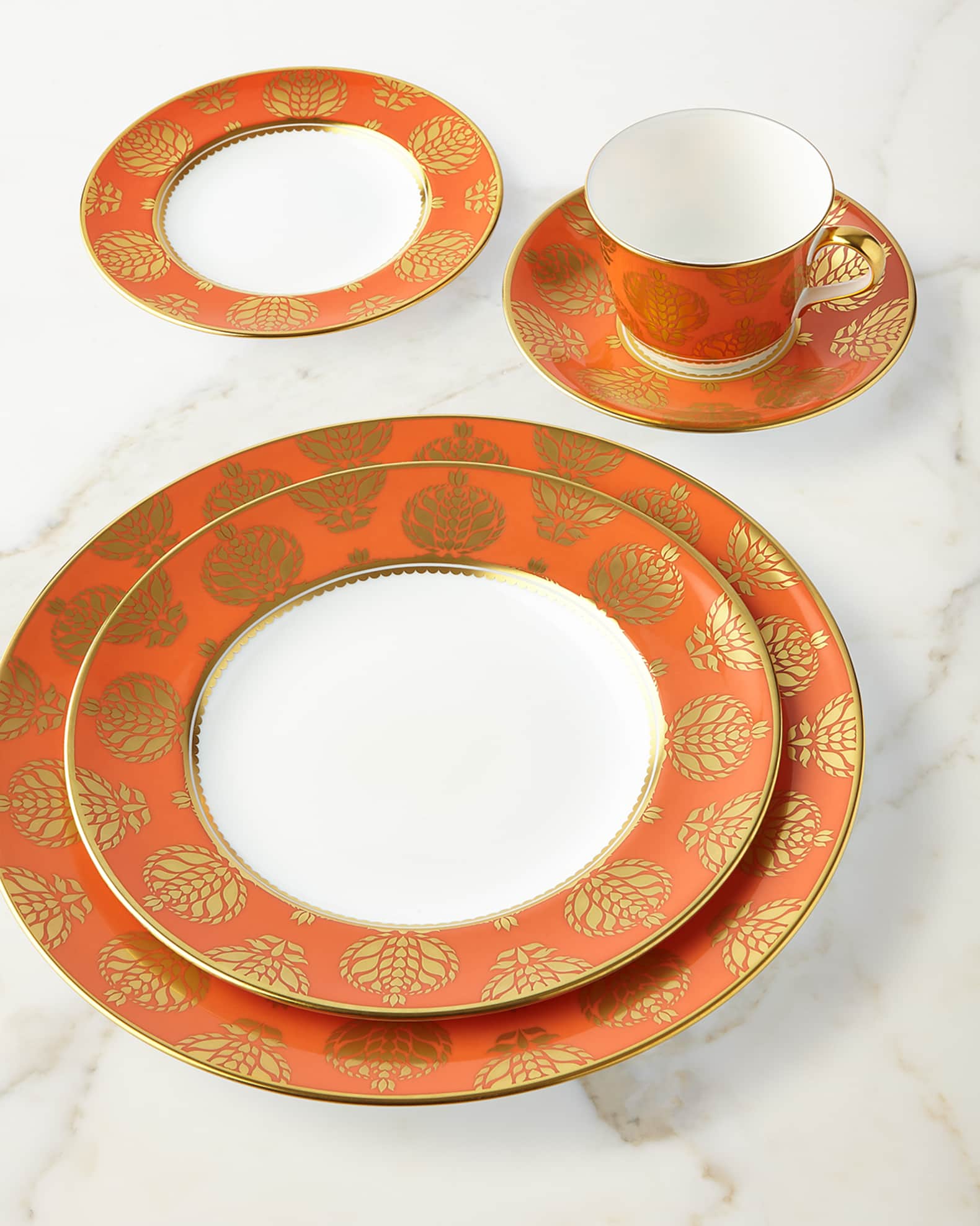 Bristol Belle Orange Dinnerware Collection | Neiman Marcus