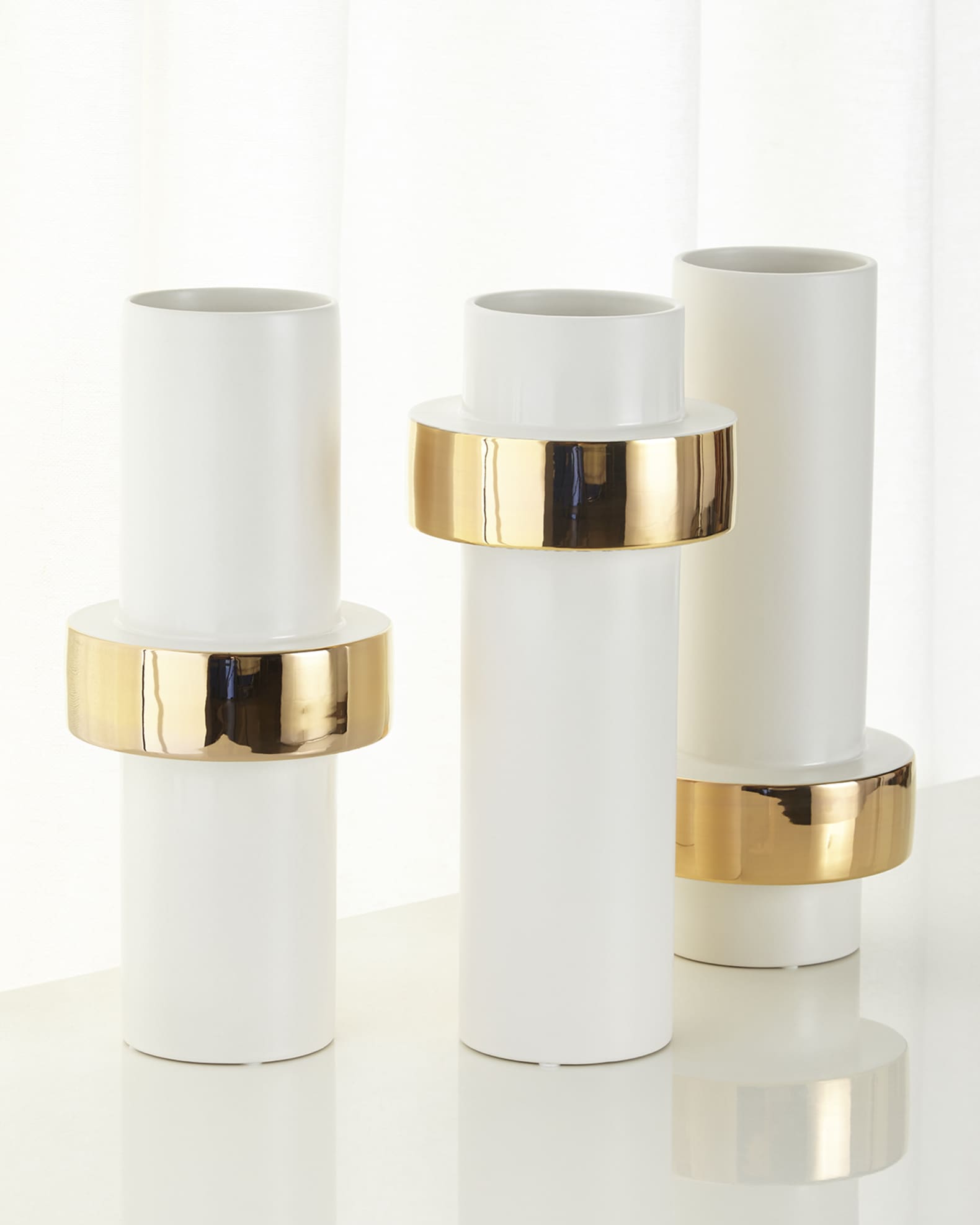 Golden Ring Vases | Neiman Marcus