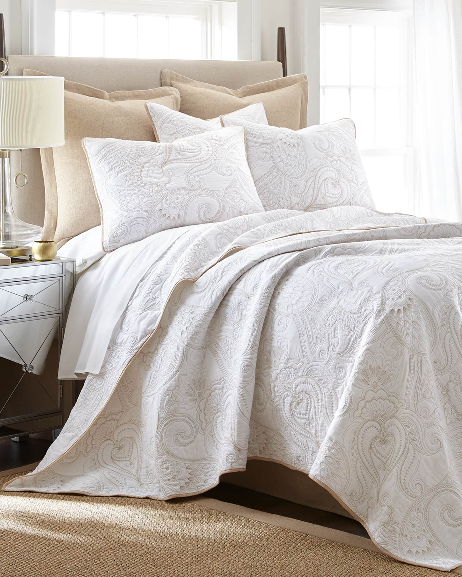 Perla White Bedding Collection | Neiman Marcus