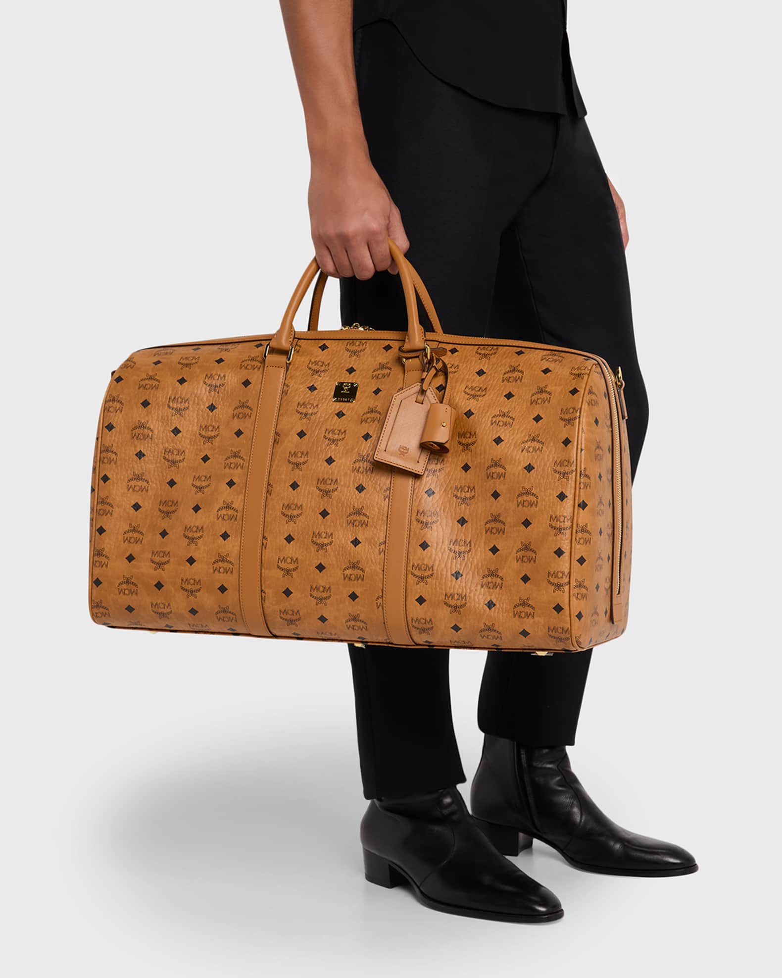 MCM Men's Ottomar Visetos Weekender Duffel Bag | Neiman Marcus