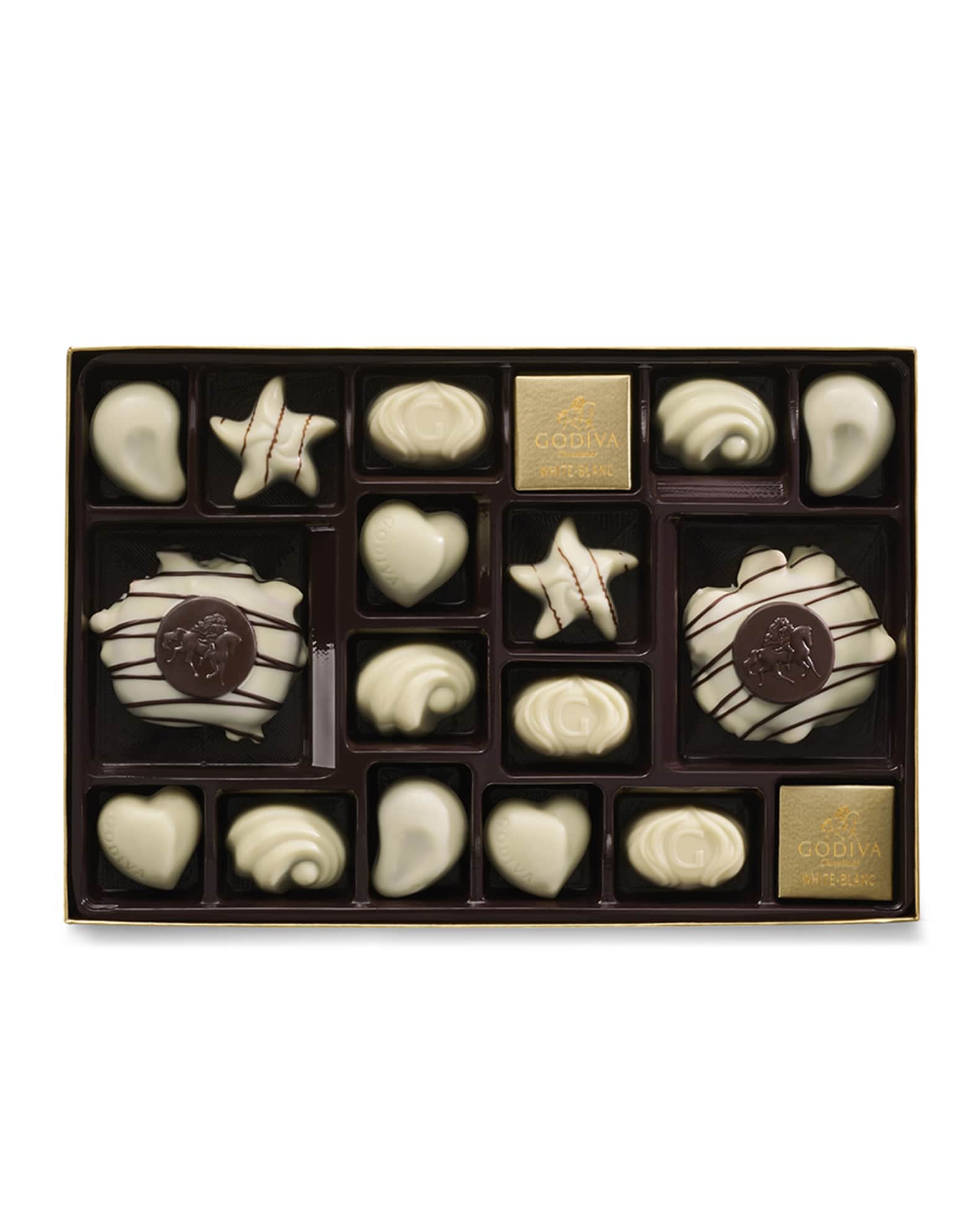 Godiva Chocolatier 22-Piece White Chocolate Assortment Gift Box ...