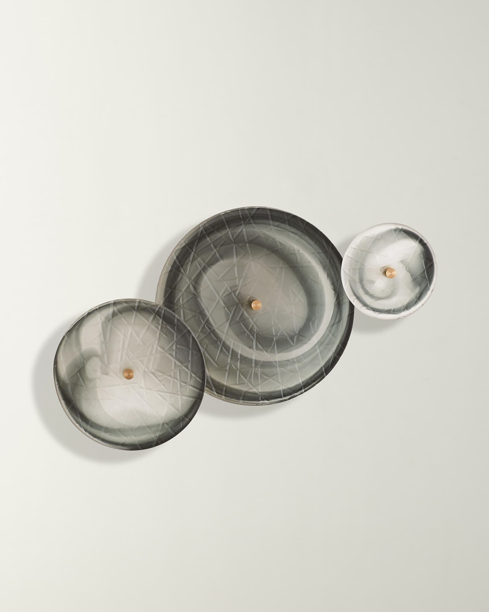 Global Views Crosshatched Wall Discs, Set of 3 | Neiman Marcus