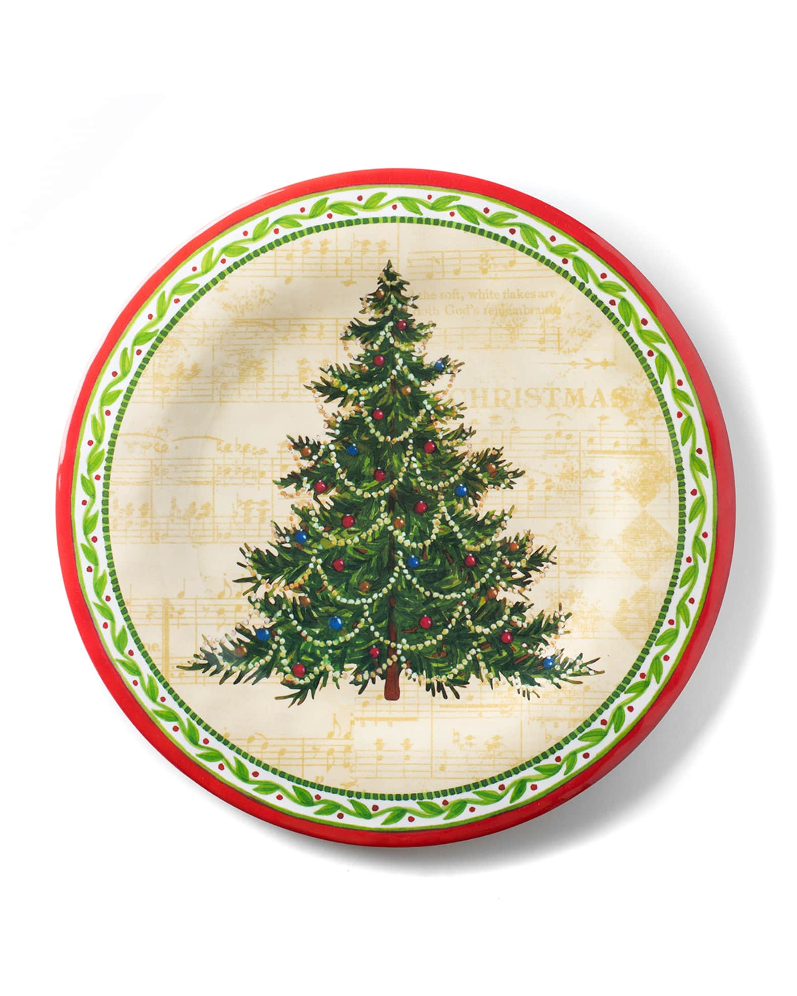 Bamboo Table Merry Christmas Tree Dinner Plates, Set of 4 | Neiman Marcus