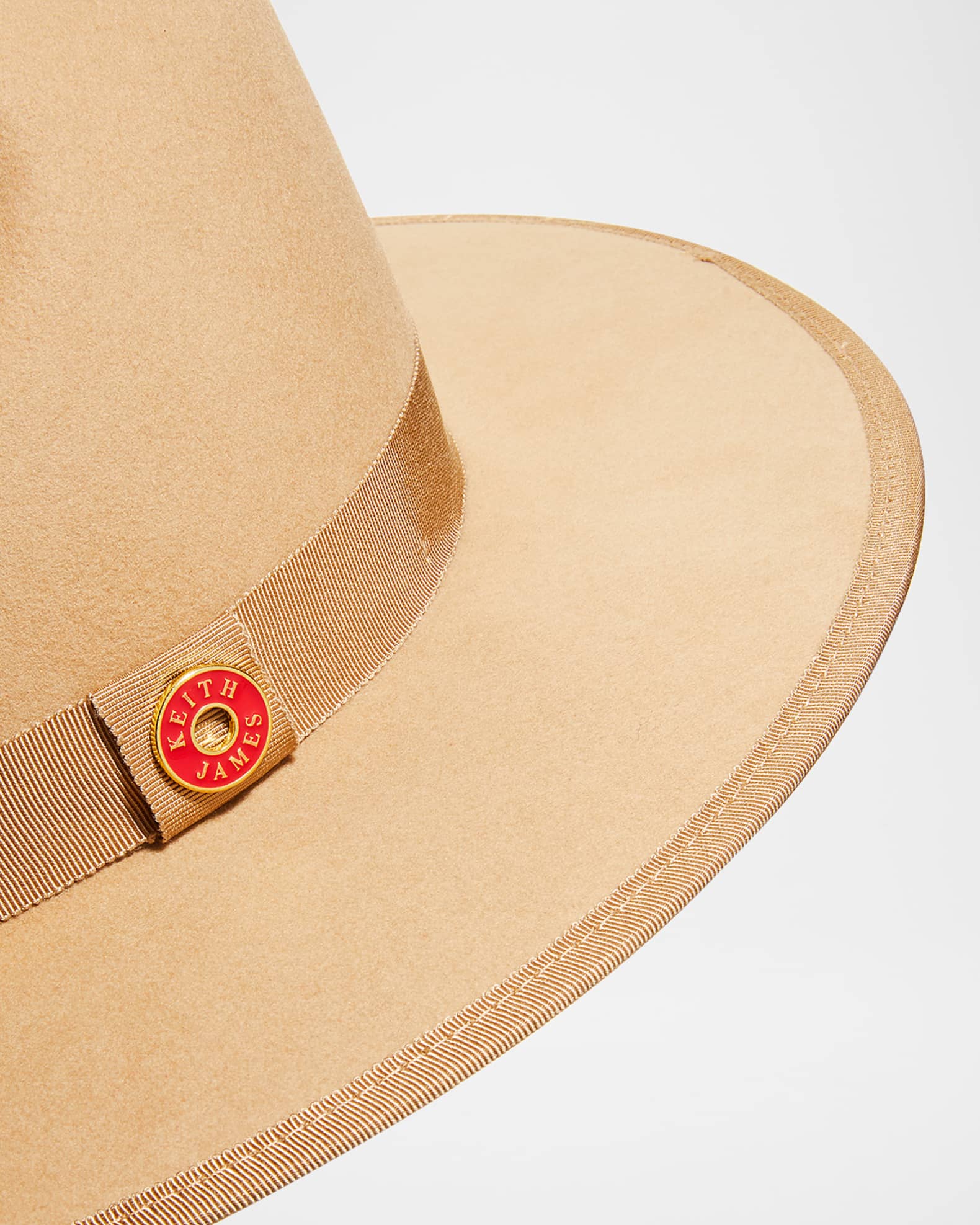 Keith James Men's Queen Red-Brim Wool Fedora Hat | Neiman Marcus