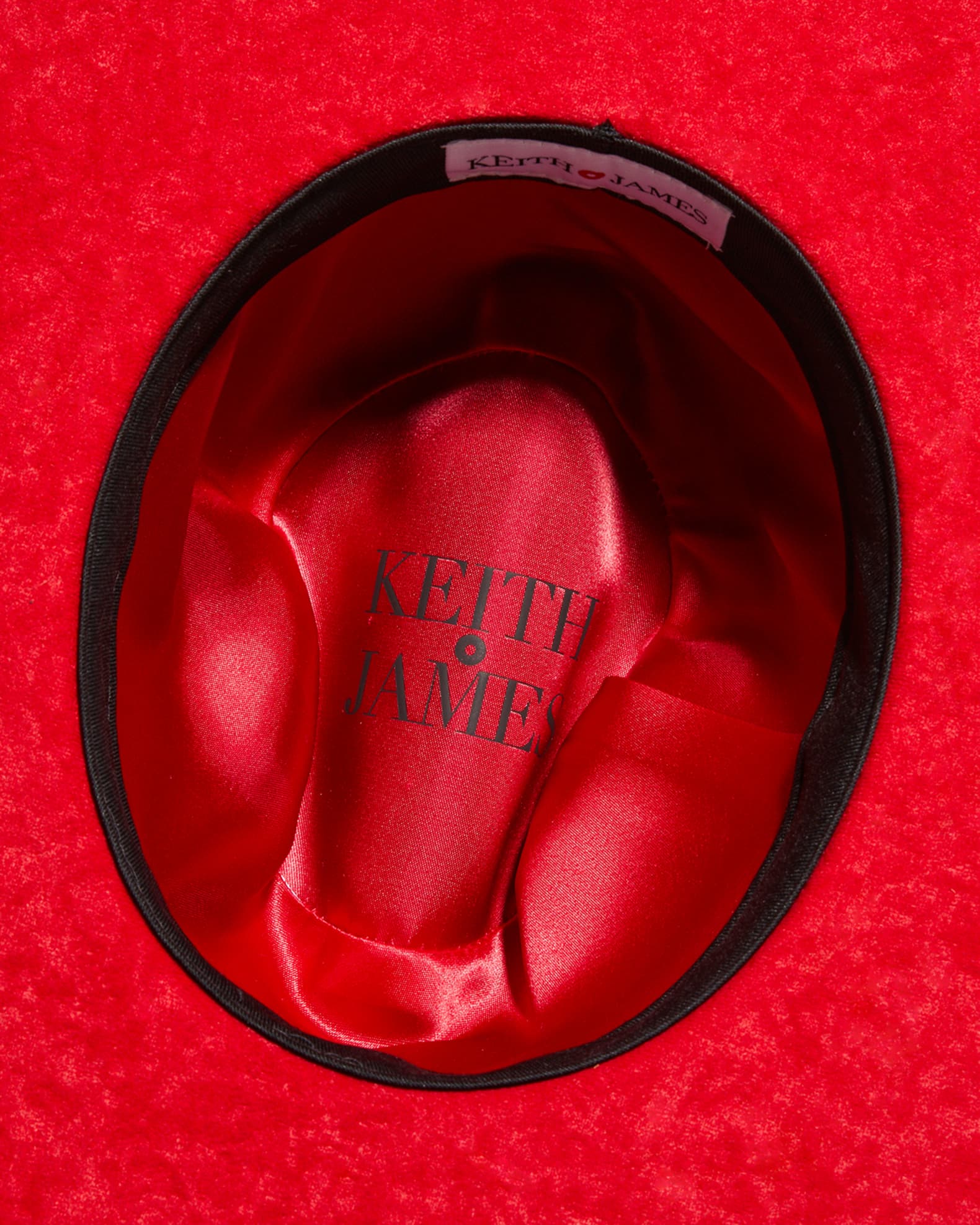 Keith James Men's Queen Red-Brim Wool Fedora Hat | Neiman Marcus