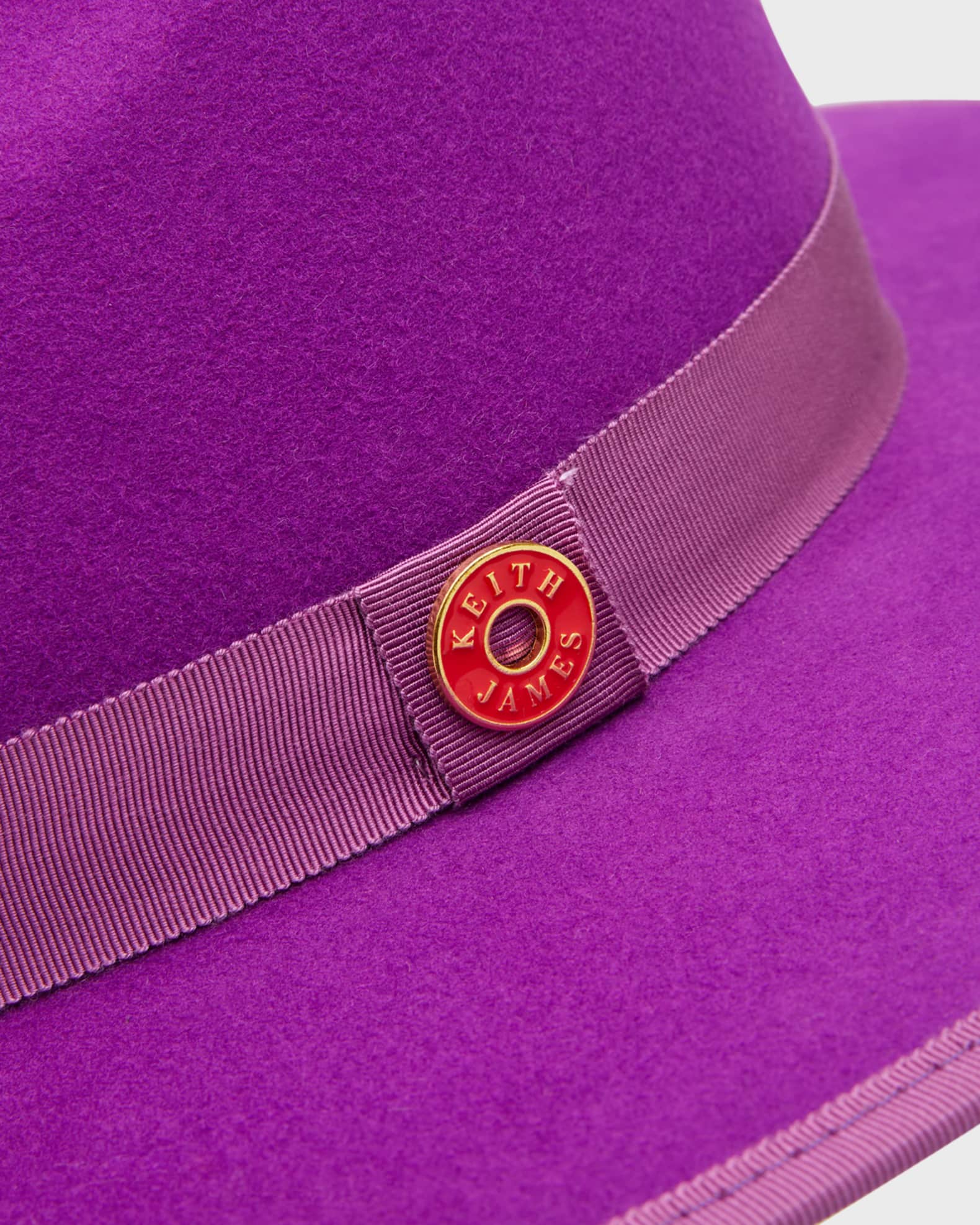 Keith James Men's Queen Red-Brim Wool Fedora Hat | Neiman Marcus