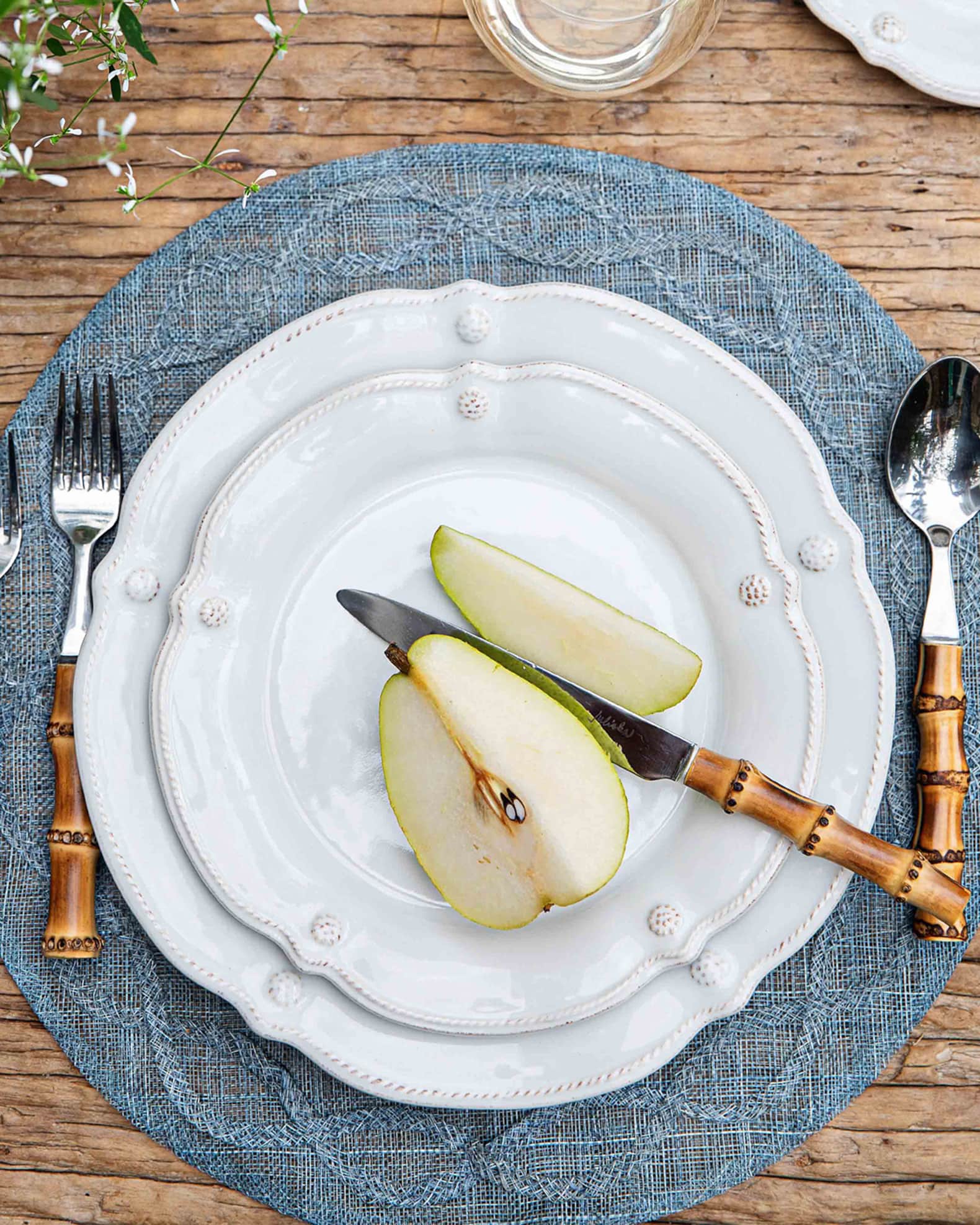 Juliska Berry & Thread Flared Dinner Plate - Whitewash | Neiman Marcus