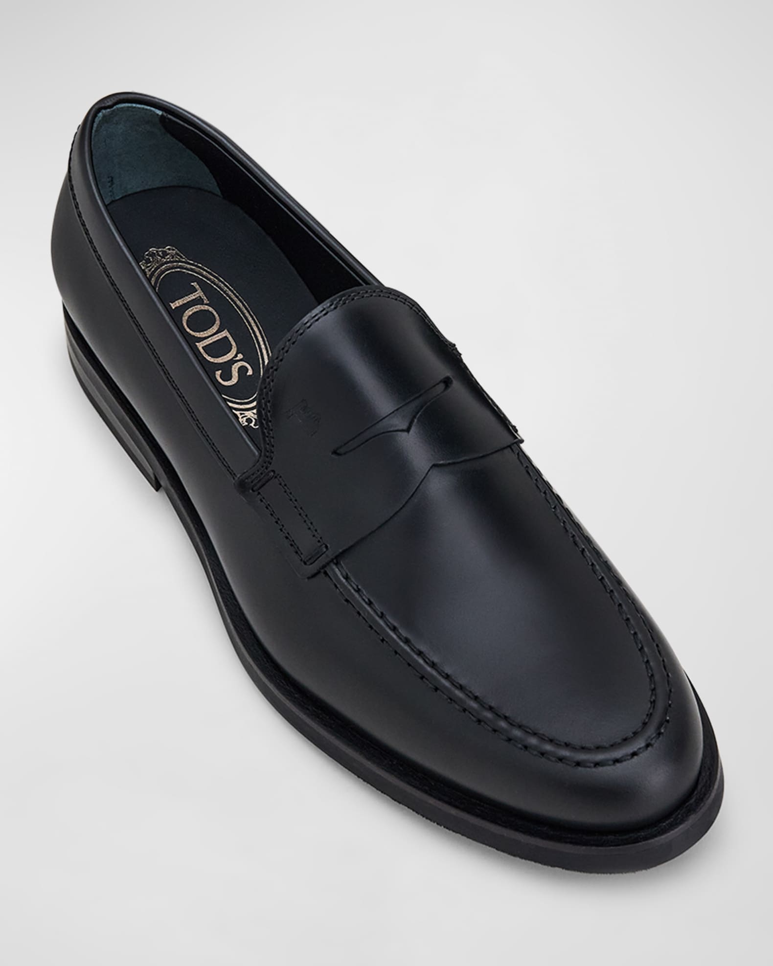 Tod's ZF Mocassino Leather Penny Loafers | Neiman Marcus