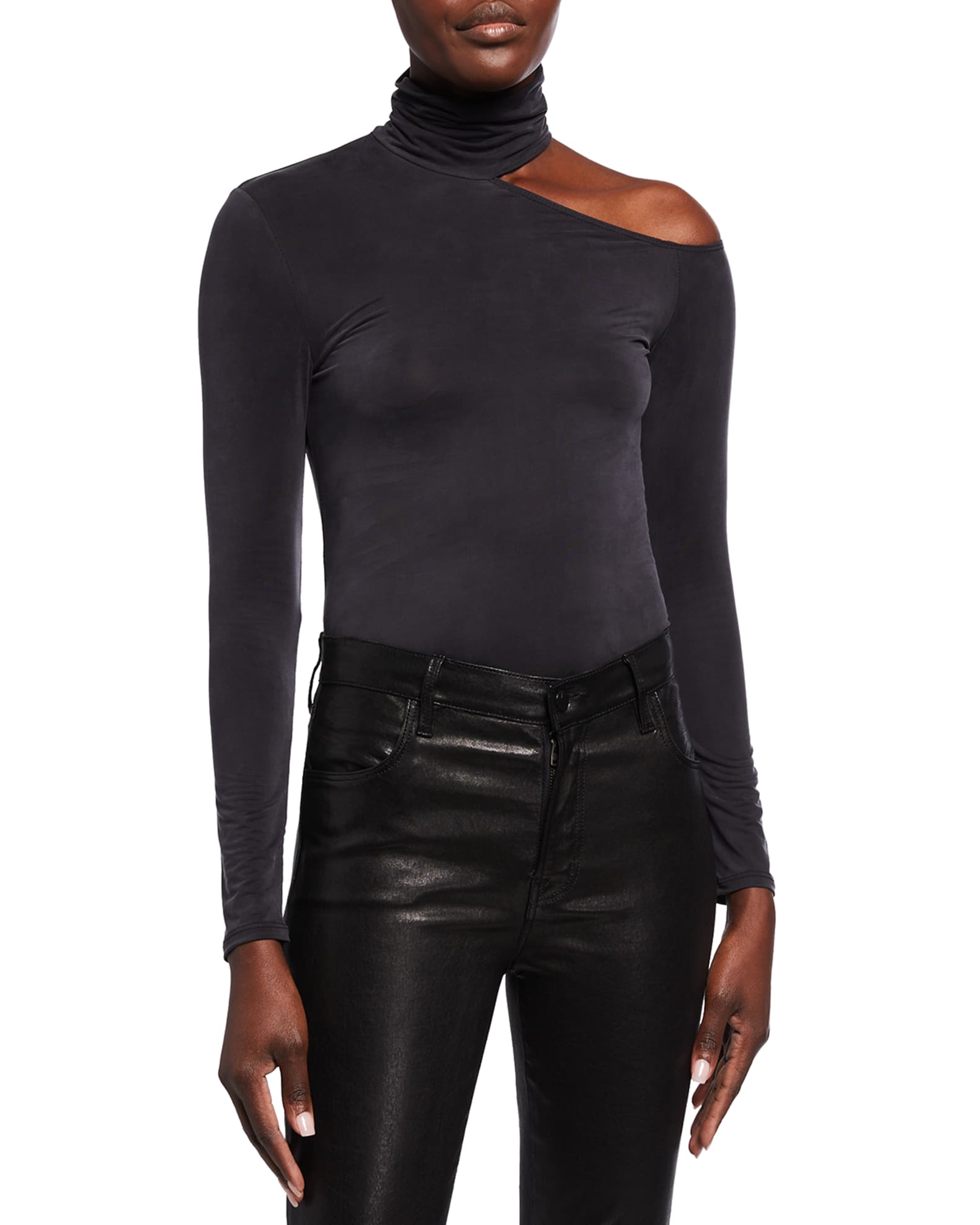 Jonathan Simkhai Standard Caden Slinky Jersey Shoulder-Cutout ...