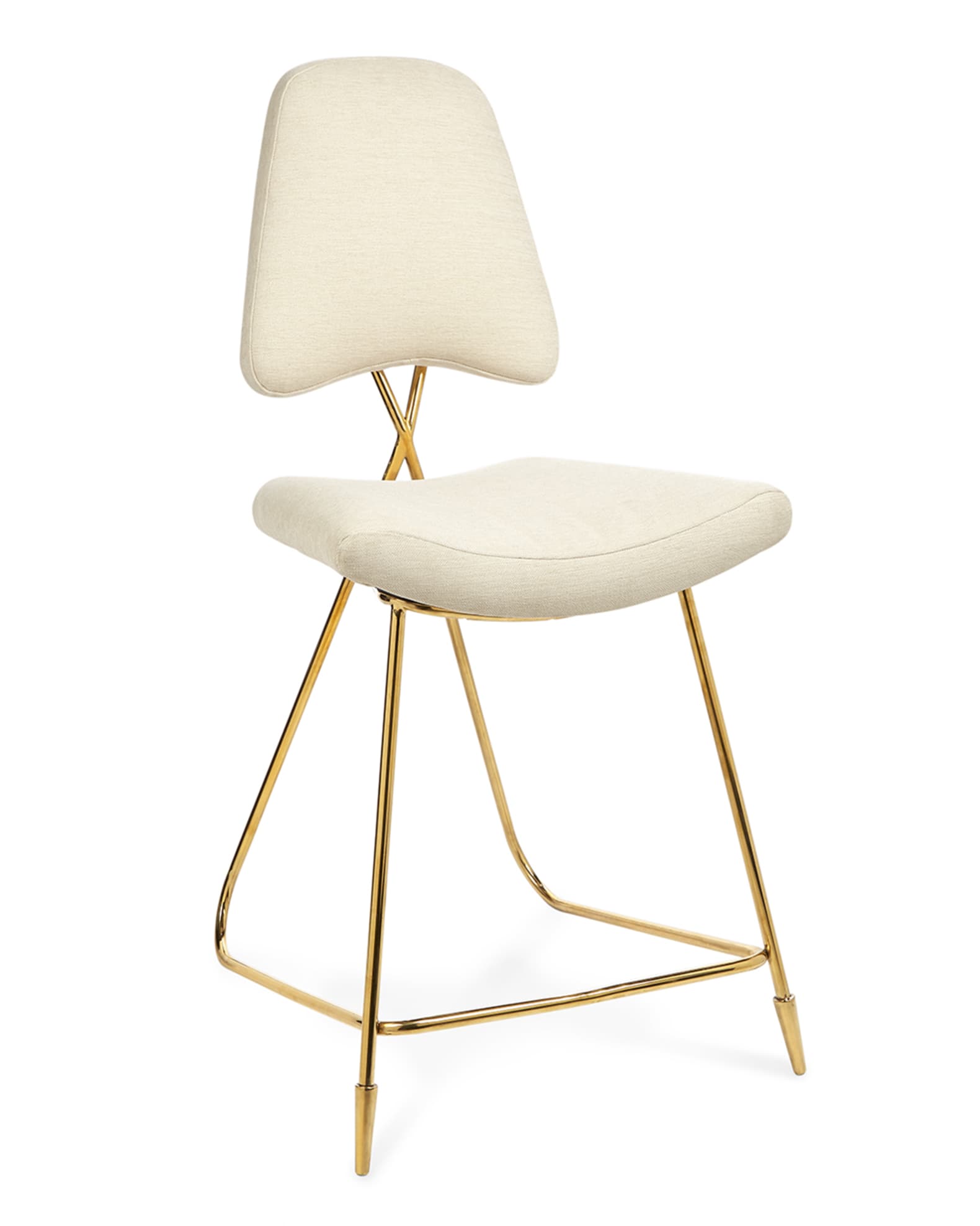 Jonathan Adler Maxime Counter Stool - Belgium Stone Linen | Neiman Marcus